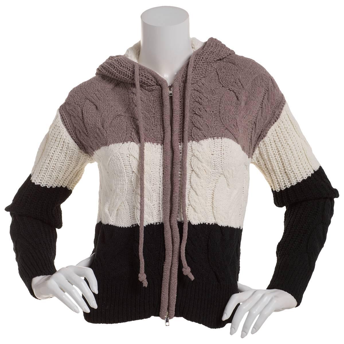 Click here for Juniors Derek Heart Cable Knit Zip Hoodie with She... prices