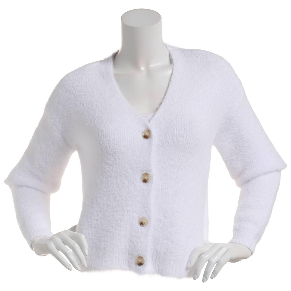 Click here for Juniors Derek Heart Feather Button Front Rib Cardi... prices