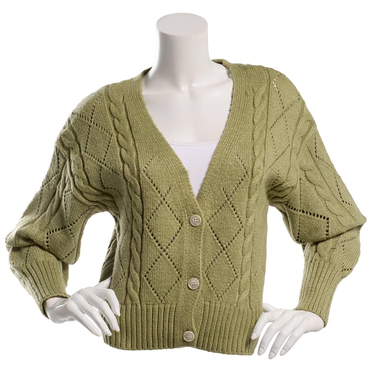 Click here for Juniors Derek Heart Mix Stitch Cable V-Neck Button... prices