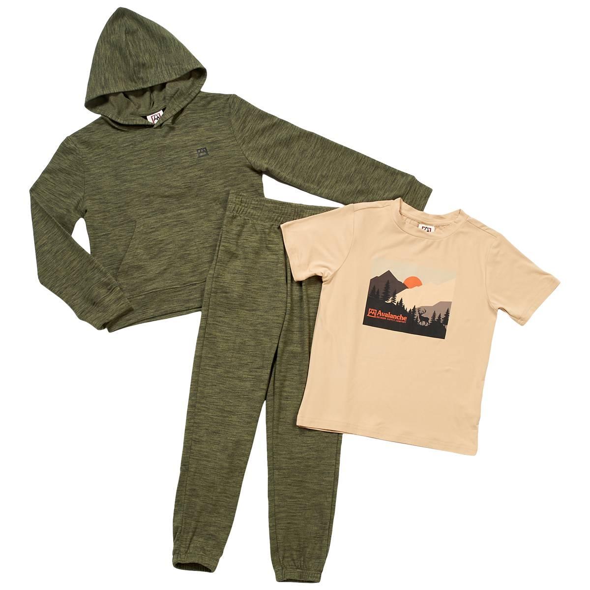 Click here for Boys (8-12) Avalanche 3 pc. Hoodie  Joggers  & Tee... prices