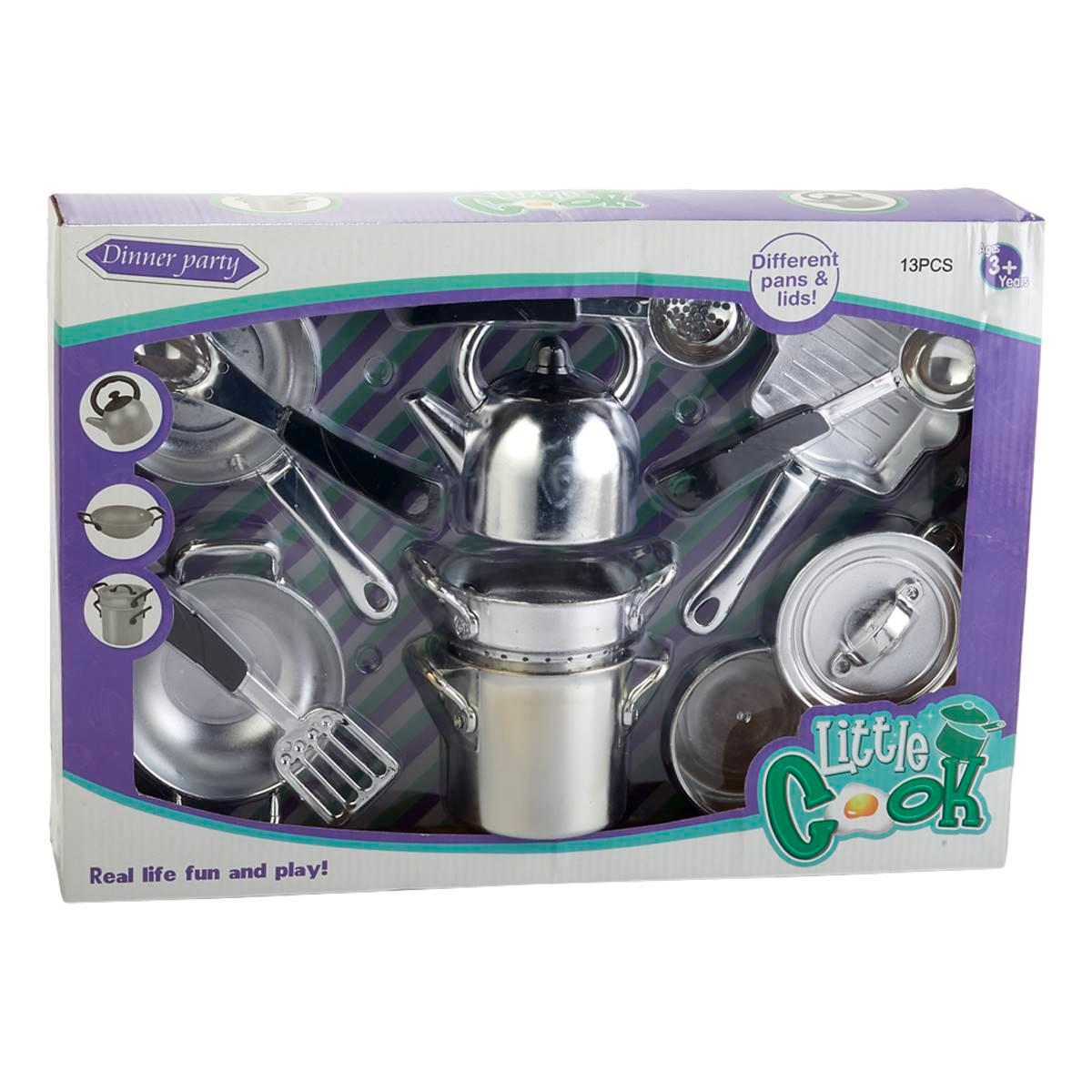 Click here for Little Cooks Chrome Pan Set prices