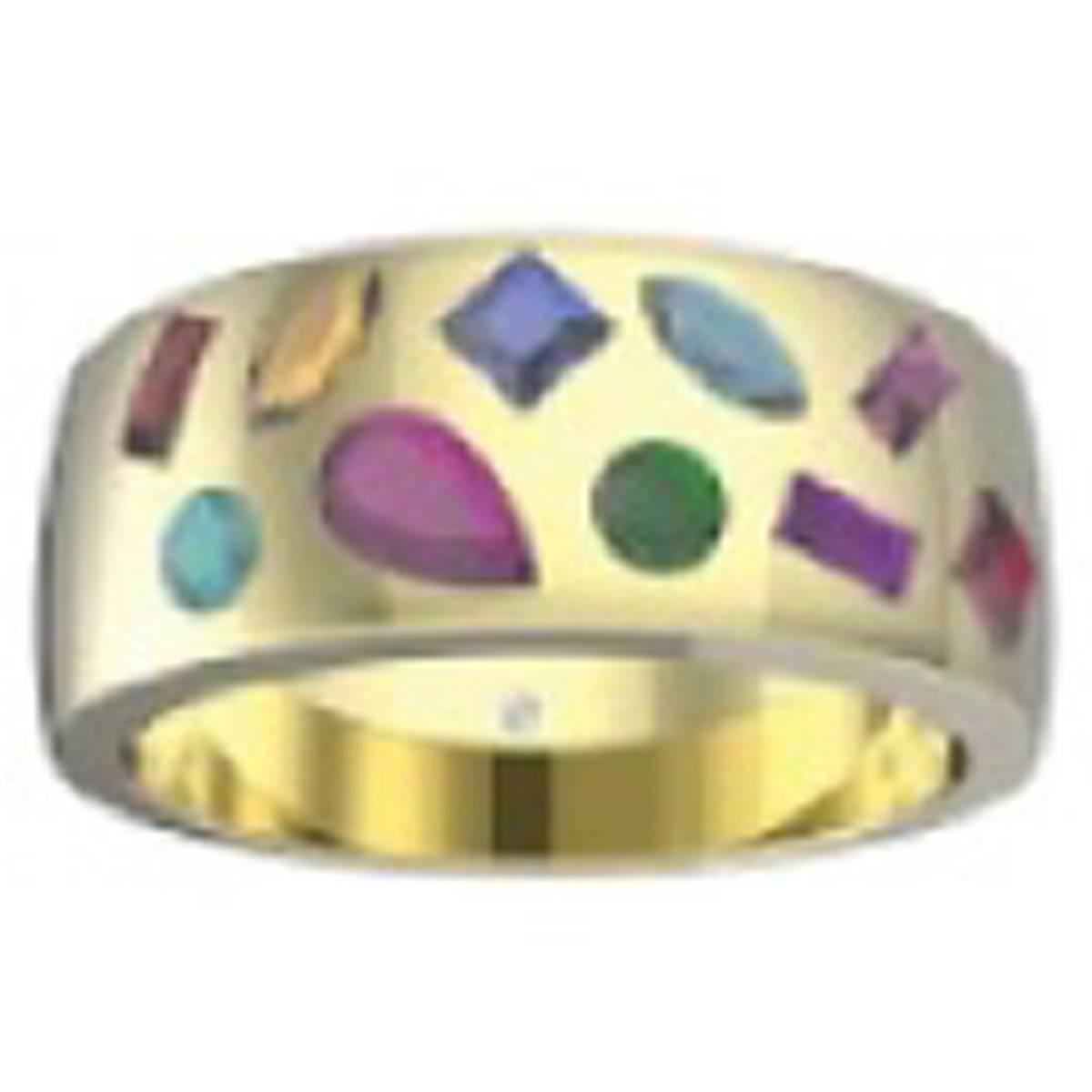 Click here for Ashley Cooper(tm) Multi-Color Scattered Stone Ring prices