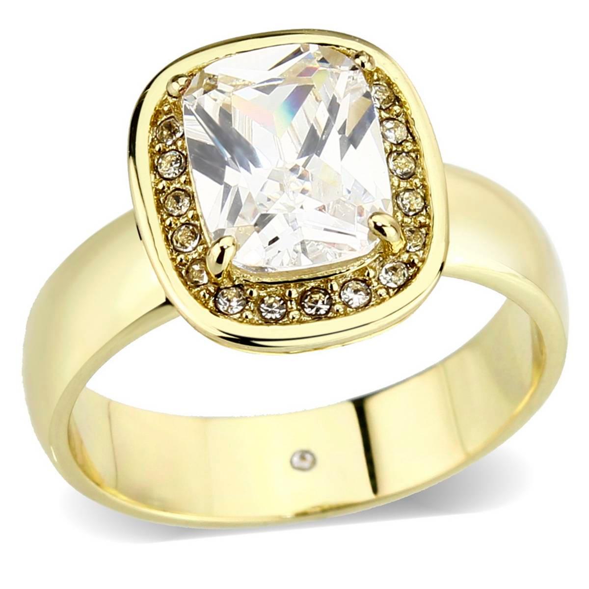 Click here for Ashley Cooper(tm) Gold-tone Wide Band Pave Cushion... prices