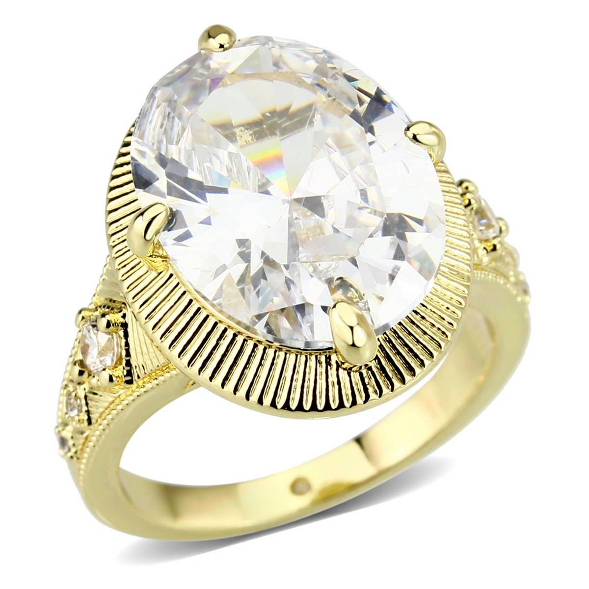 Click here for Ashley Cooper(tm) Gold-Tone Oval Cut Statement Rin... prices