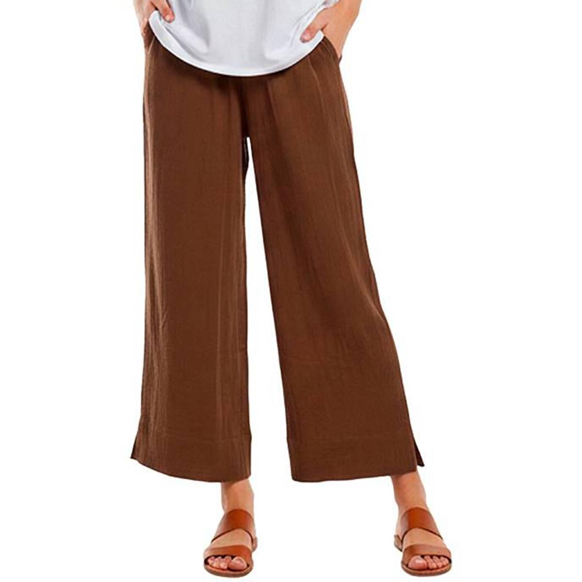Click here for Plus Size Hasting & Smith Gauze Wide Leg Ankle Pan... prices