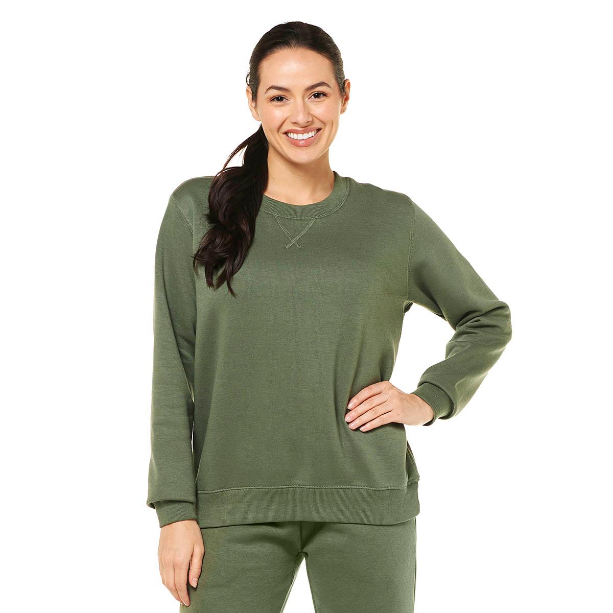 Womens Starting Point(R) Ultrasoft Fleece Crew Neck Sweatshirt
