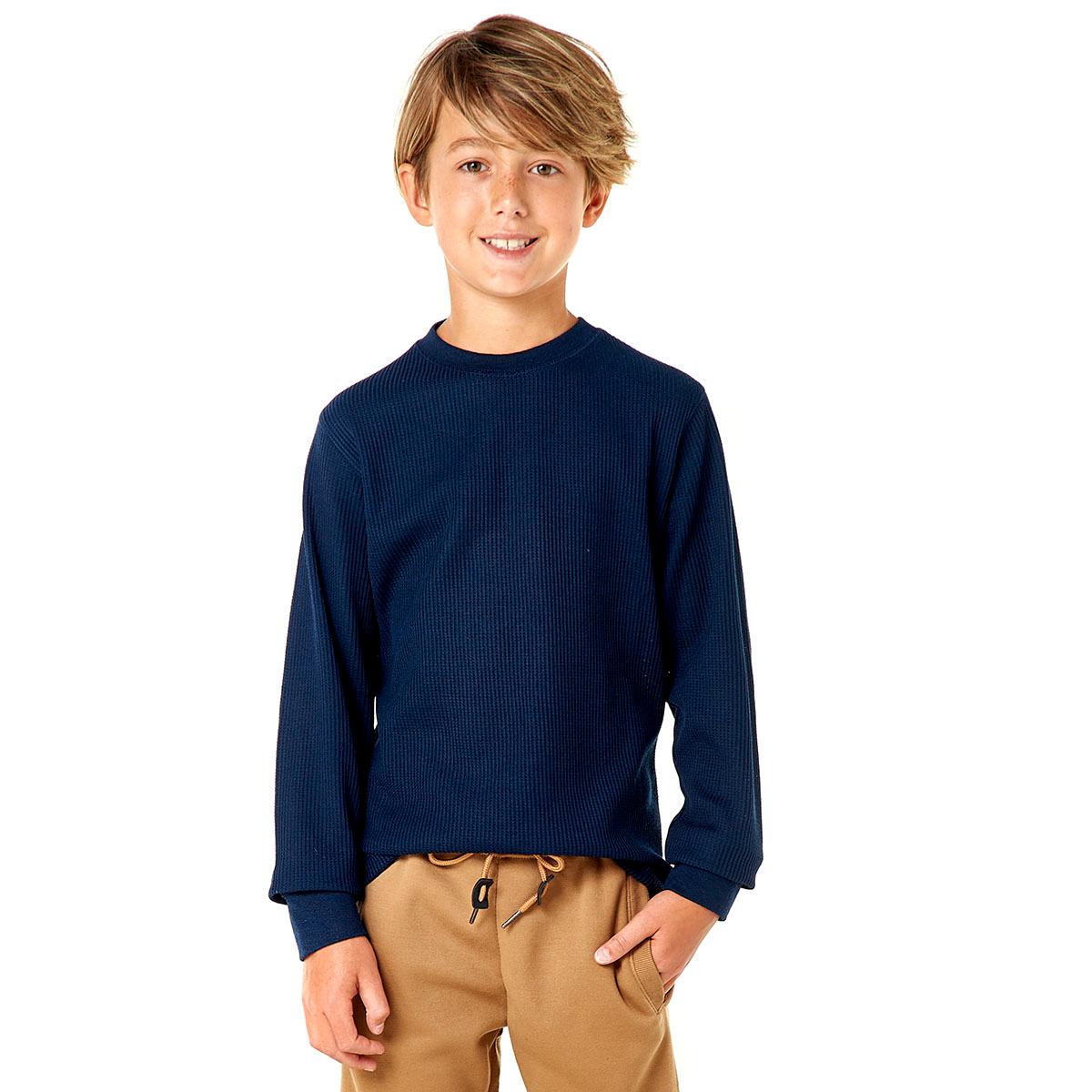 Boys (4-7) Architect(R) Jean Co. Solid Thermal Long Sleeve Top