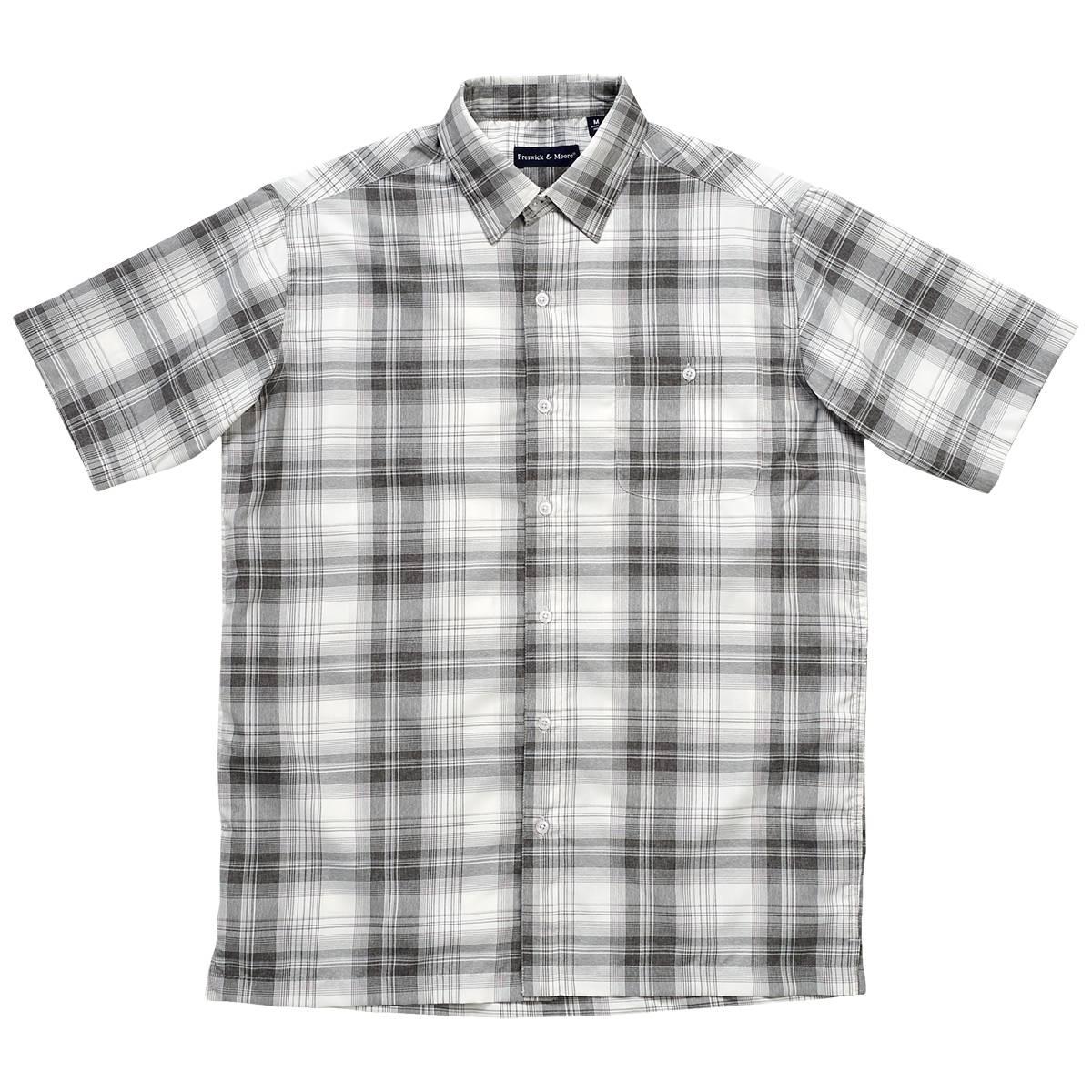 Click here for Mens Preswick & Moore(R) Microfiber Plaid Button D... prices