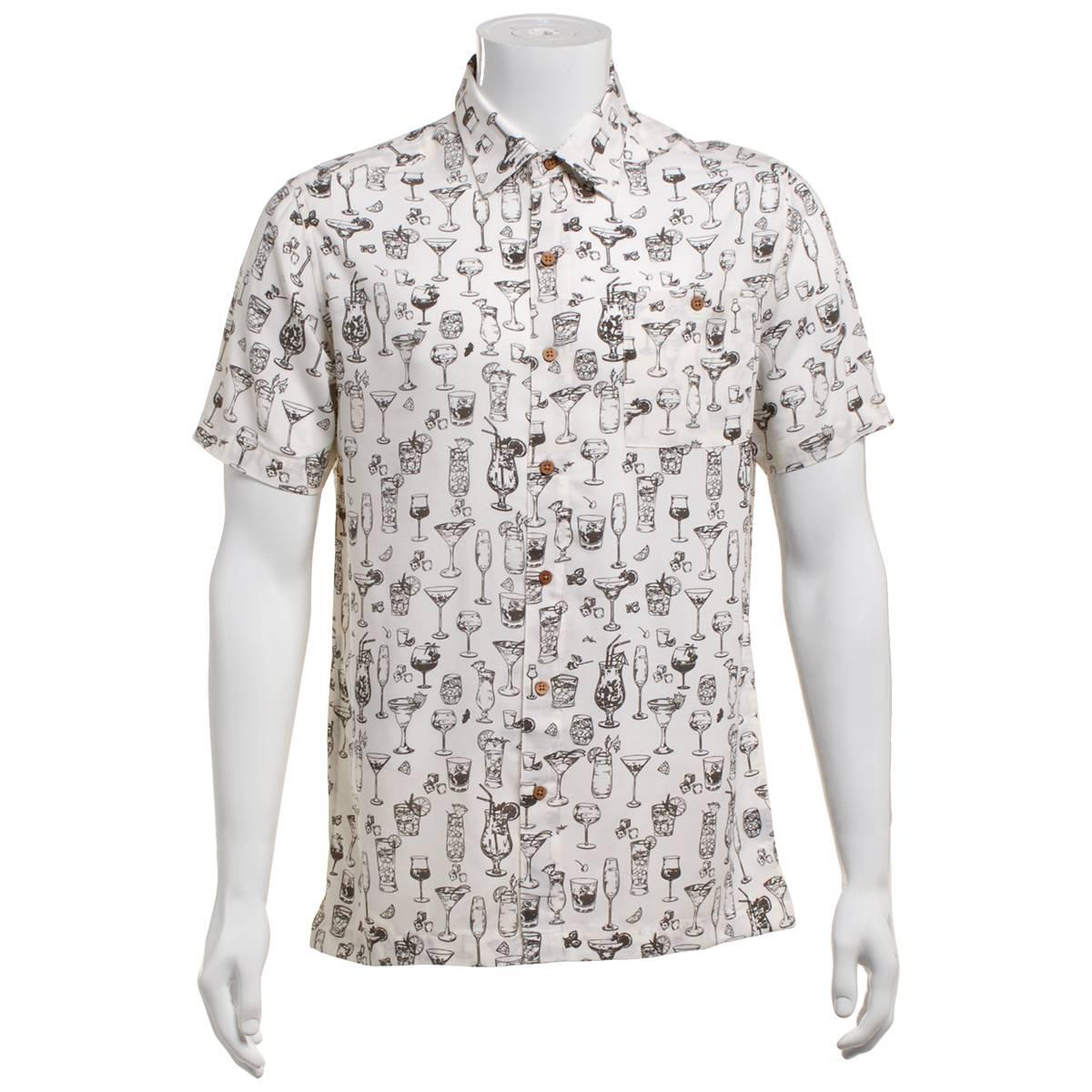 Click here for Mens Preswick & Moore(R) Drink Glasses Rayon Shirt... prices