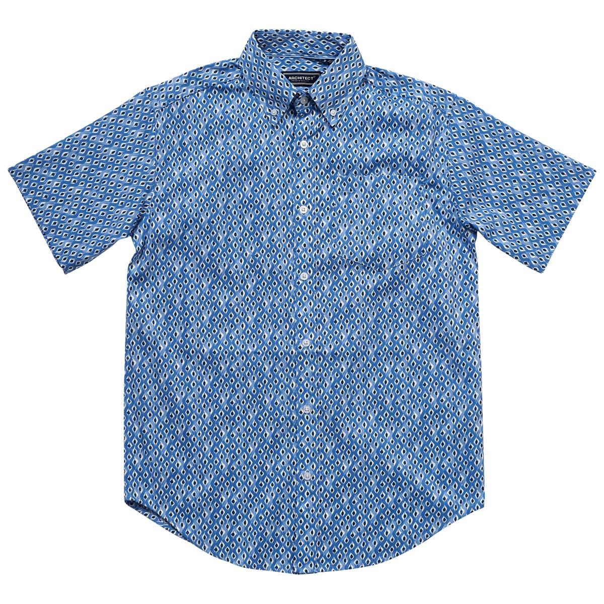 Click here for Mens Architect(R) Geometric Button Down Shirt - Ma... prices