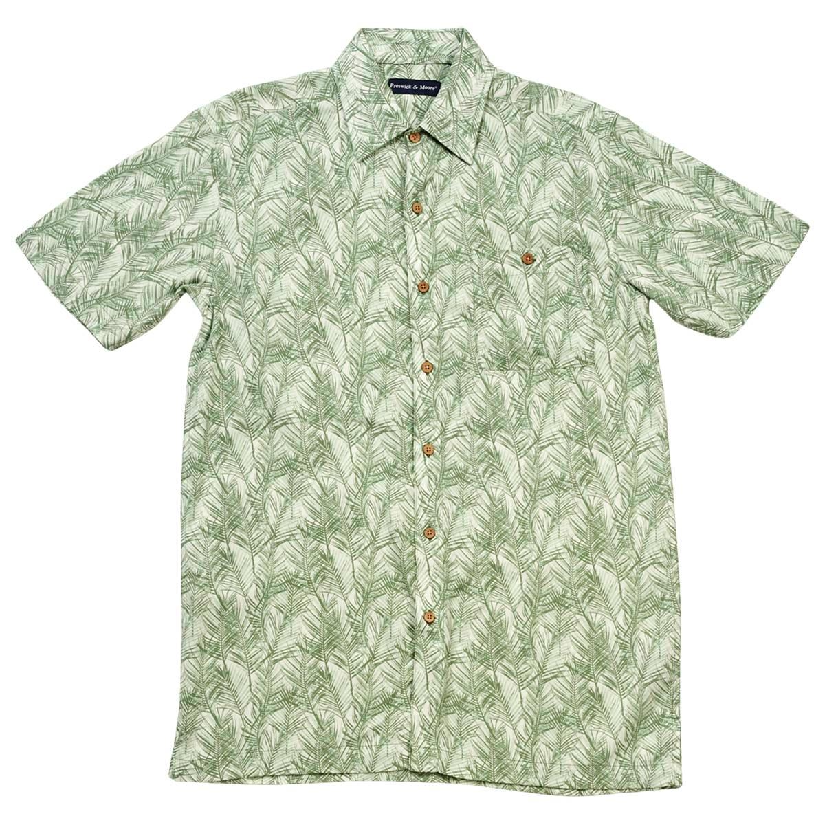 Mens Preswick & Moore(R) Tropical Button Down Shirt - Mineral Green