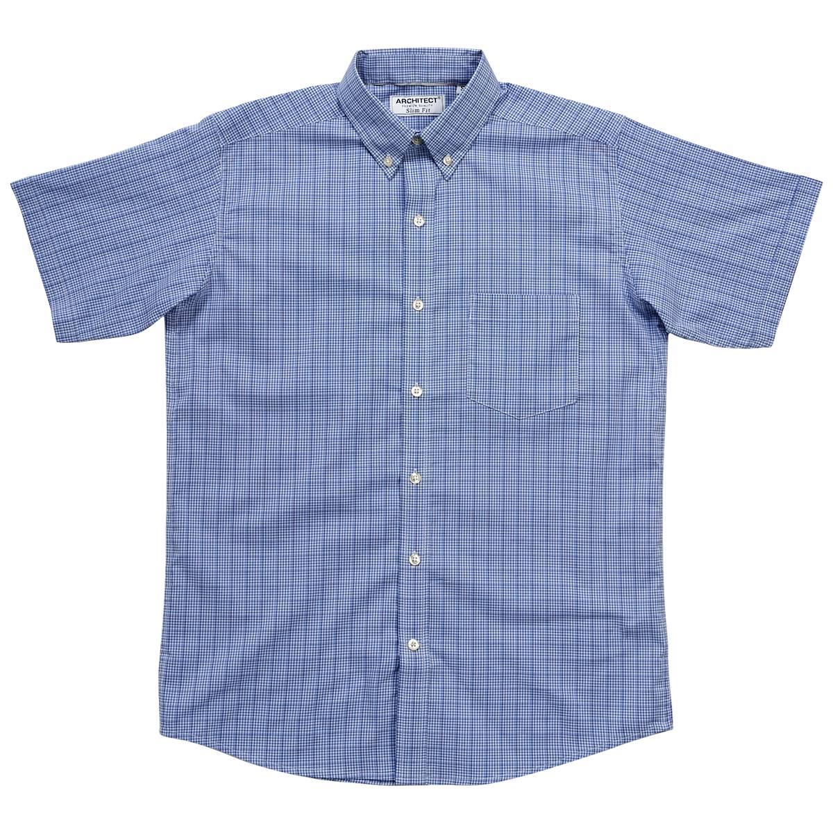 Click here for Mens Architect(R) Slim Fit Checkered Button Down S... prices