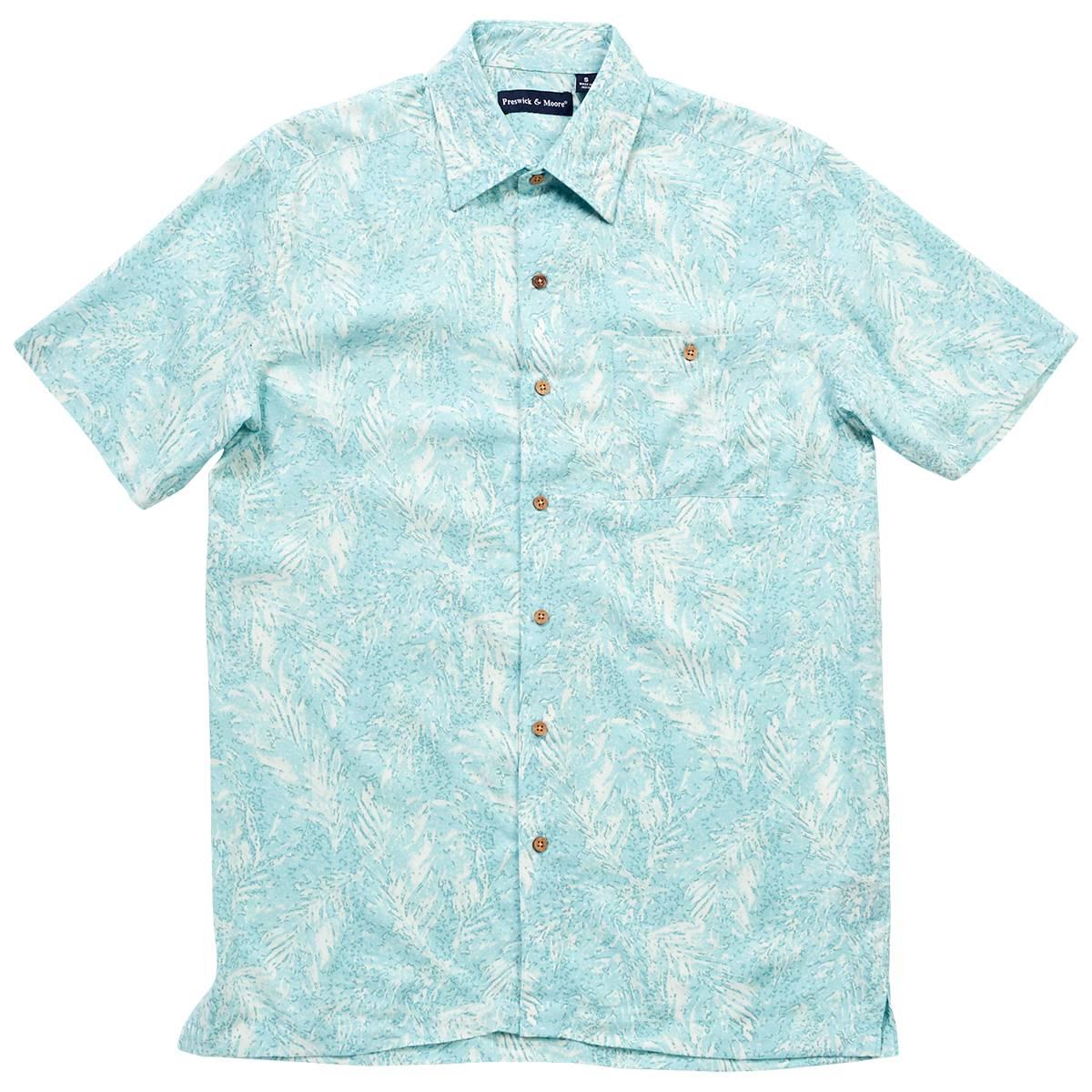 Click here for Mens Preswick & Moore(R) Tropical Leaf Button Down... prices