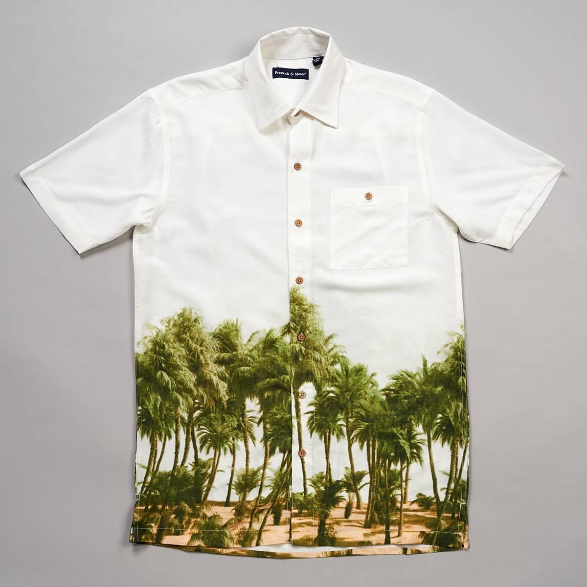 Click here for Mens Preswick & Moore(R) Palm Trees Button Down Sh... prices