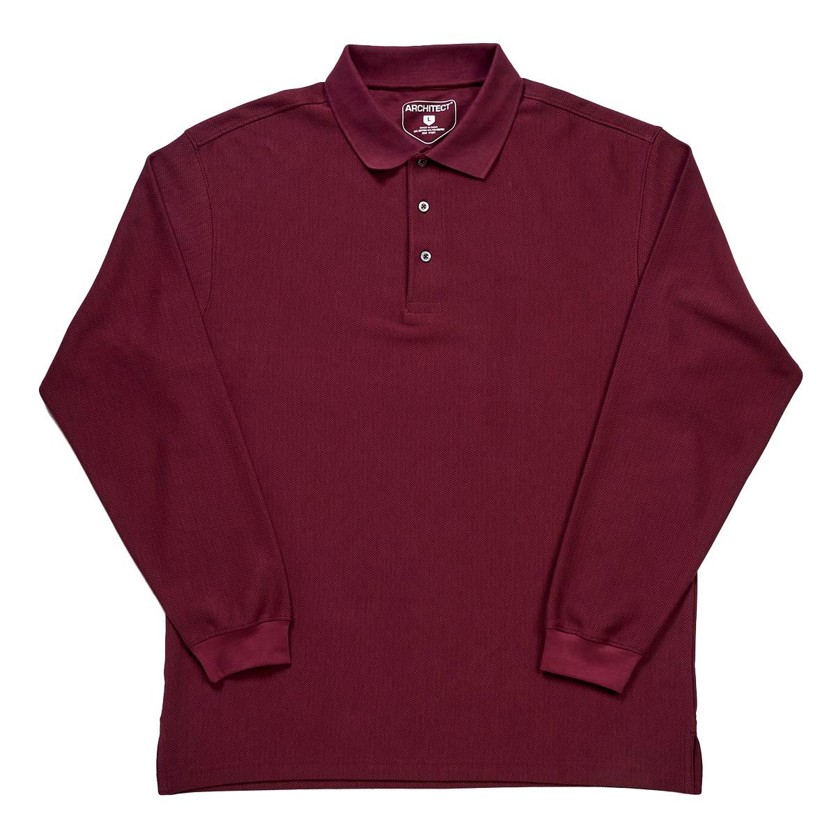 Click here for Mens Architect(R) Solid Herringbone Long Sleeve Po... prices