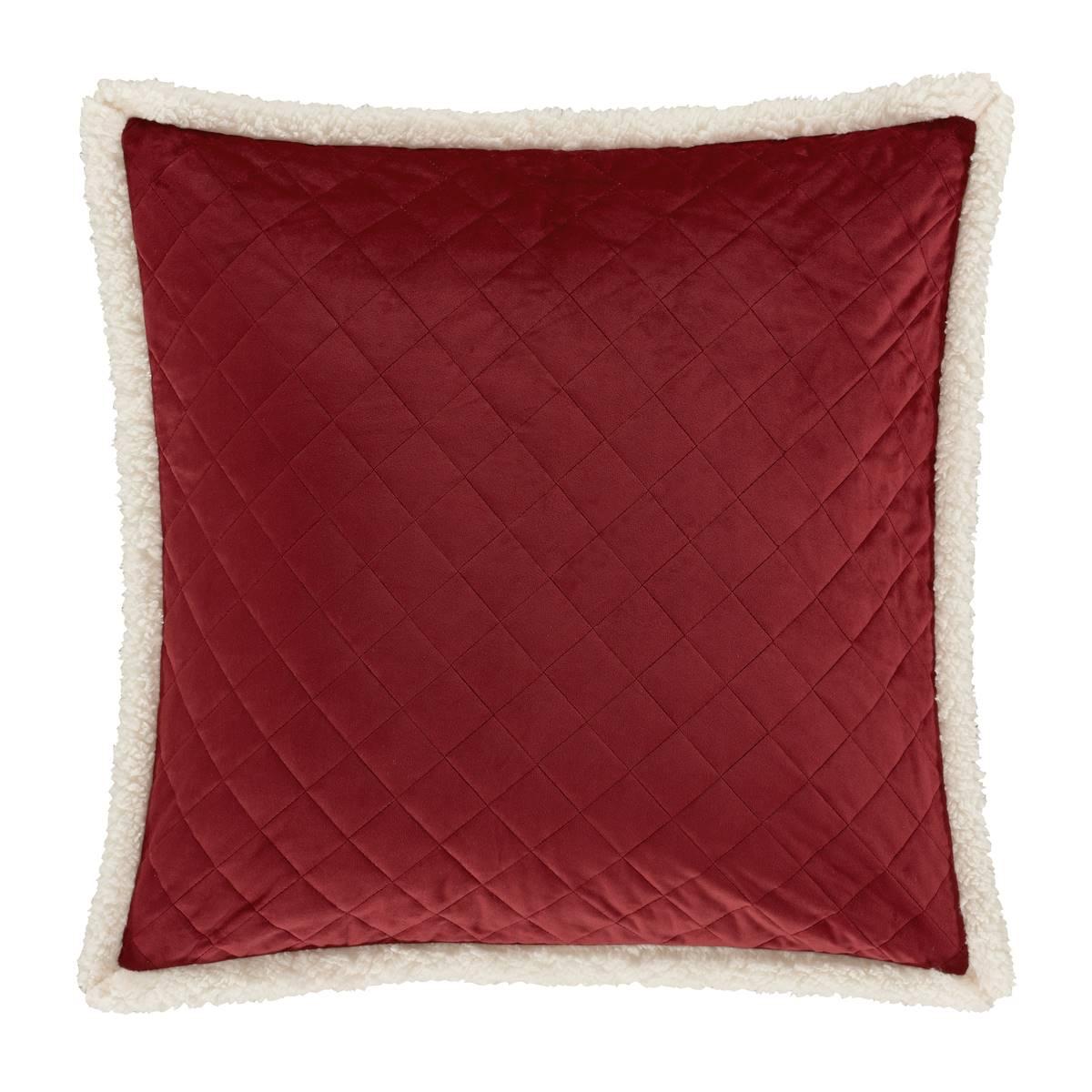 Click here for J. Queen New York Casey Sherpa Crimson Euro Quilte... prices