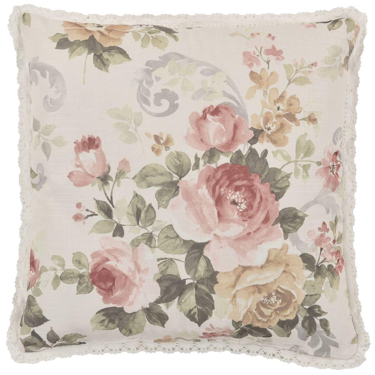 Royal Court Chablis Square Decorative Pillow  16 x 16 - Rose Gold