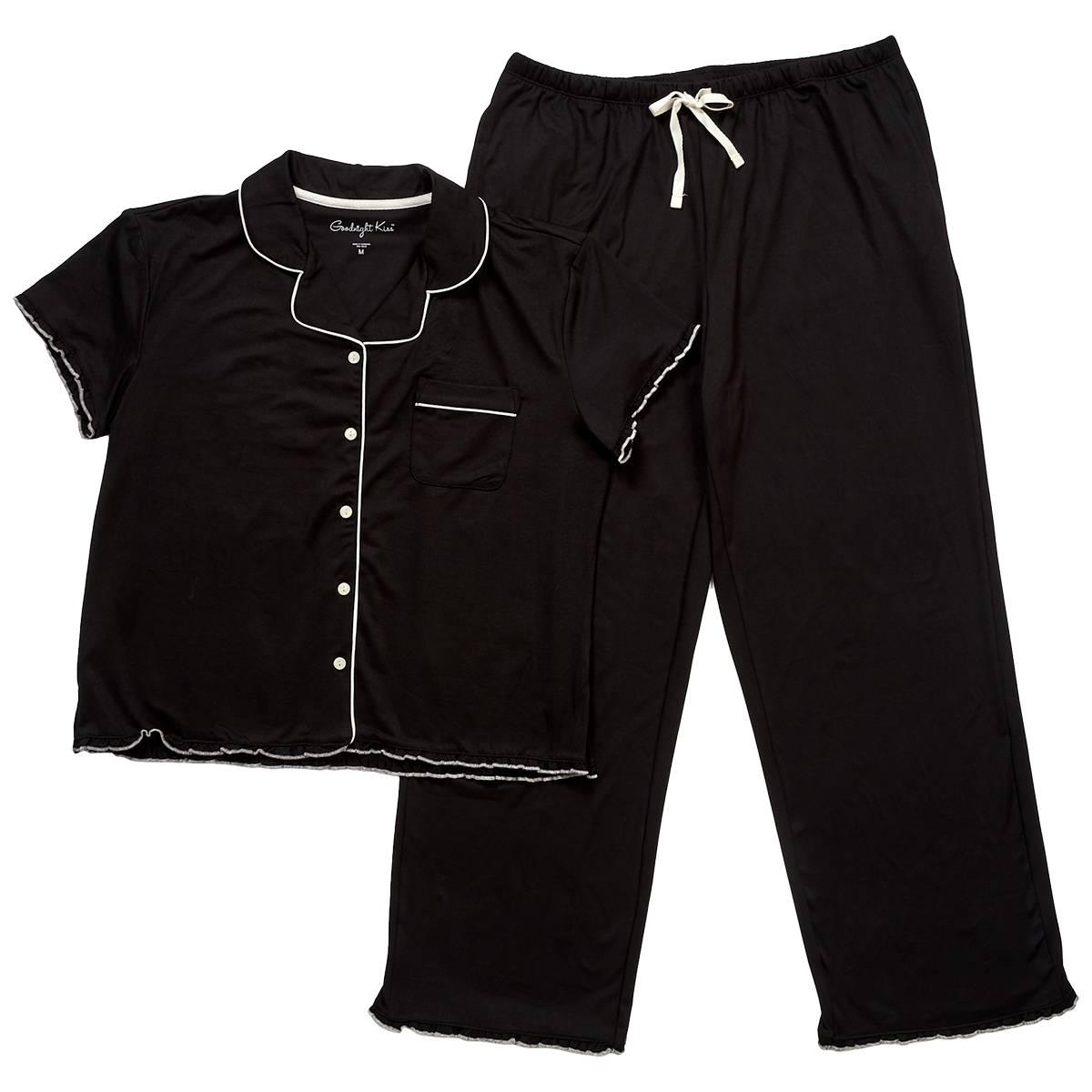 Click here for Womens Goodnight Kiss Short Sleeve Ruffle Trim Paj... prices