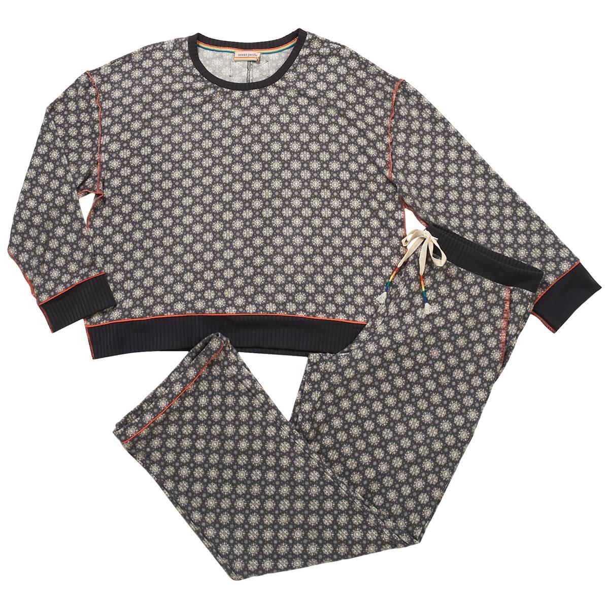 Womens Ocean Pacific Ribbed Snowflake Pajama Set