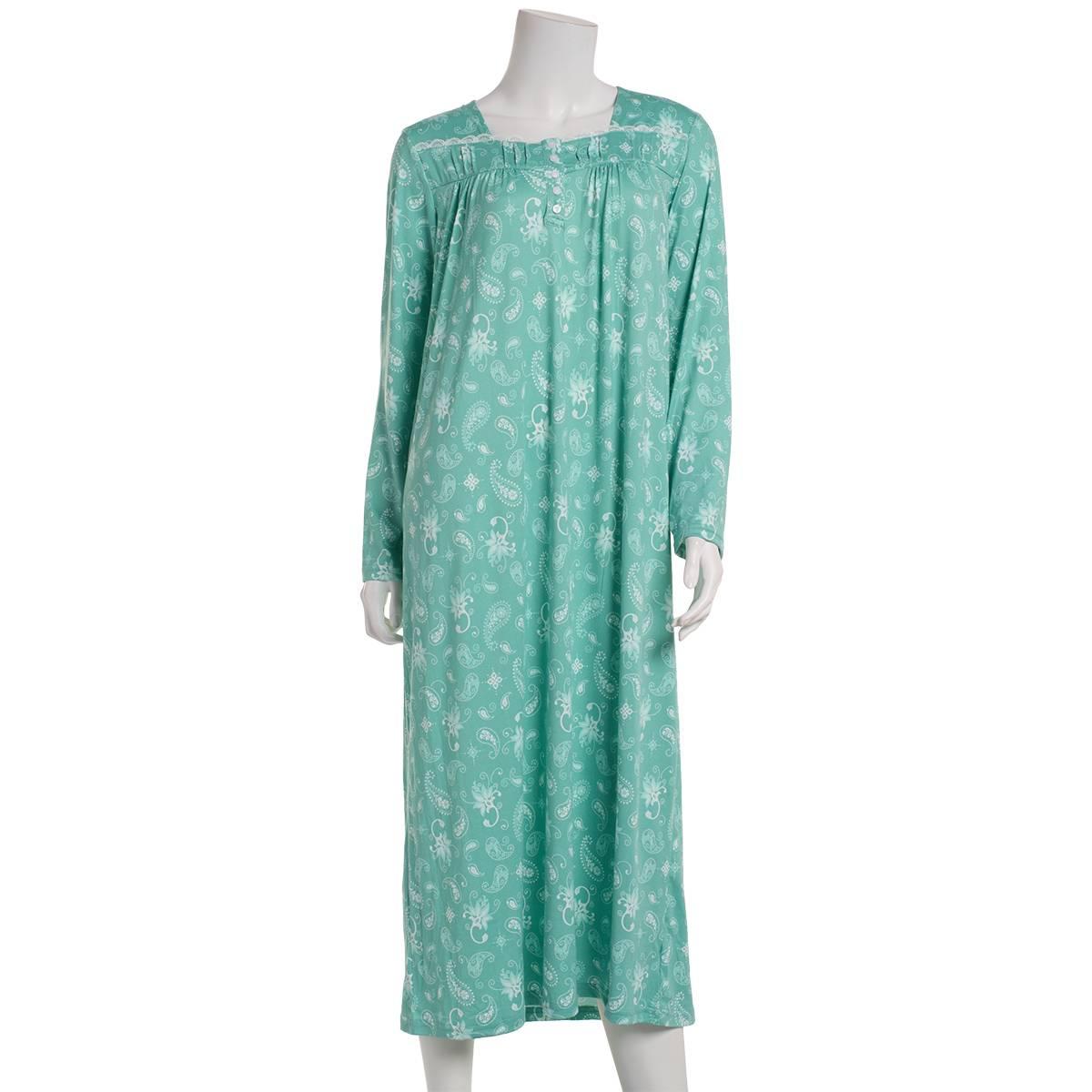 Click here for Womens White Orchid Long Sleeve Paisley Henley Nig... prices