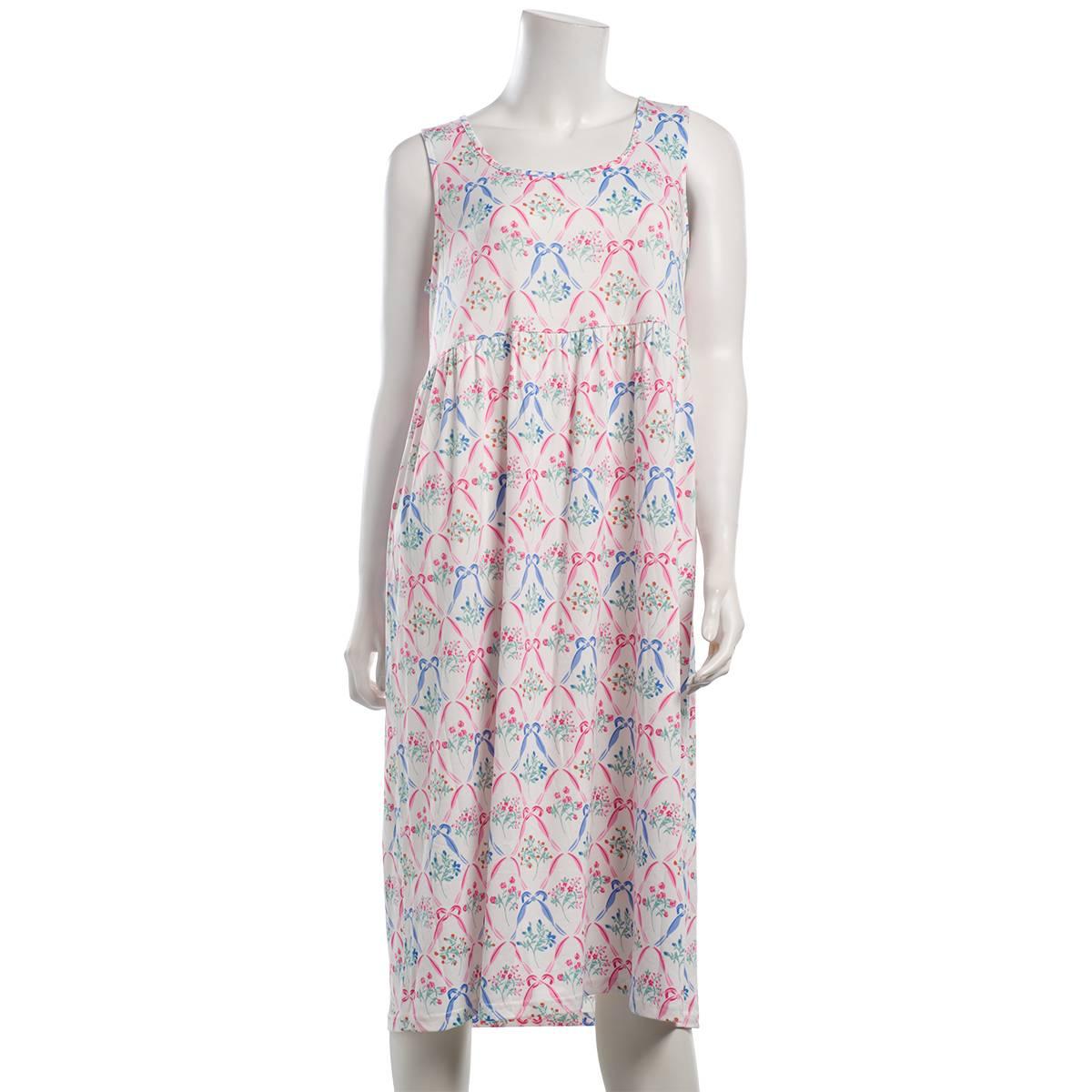 Click here for Womens White Orchid Cloud Knit Babydoll Floral Nig... prices