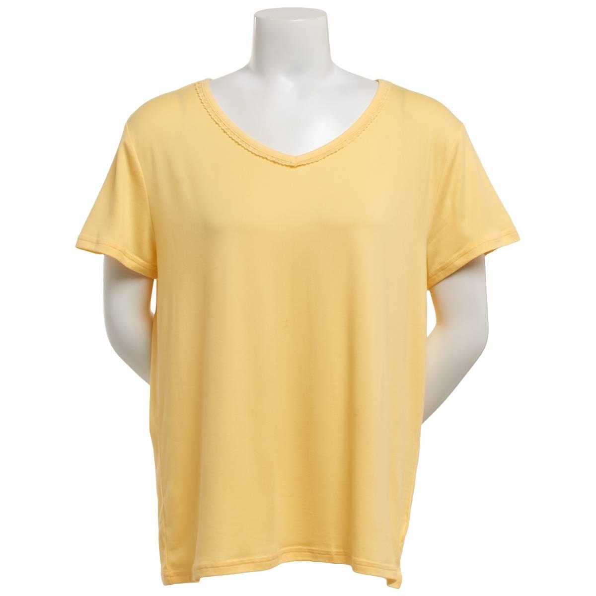 Click here for Womens MUK LUKS(R) Short Sleeve V-Neck Solid Pajam... prices