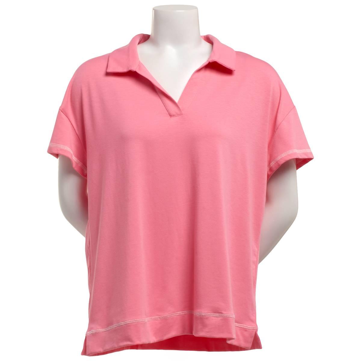 Click here for Womens Muk Luks Short Sleeve Solid Collar Pajama T... prices