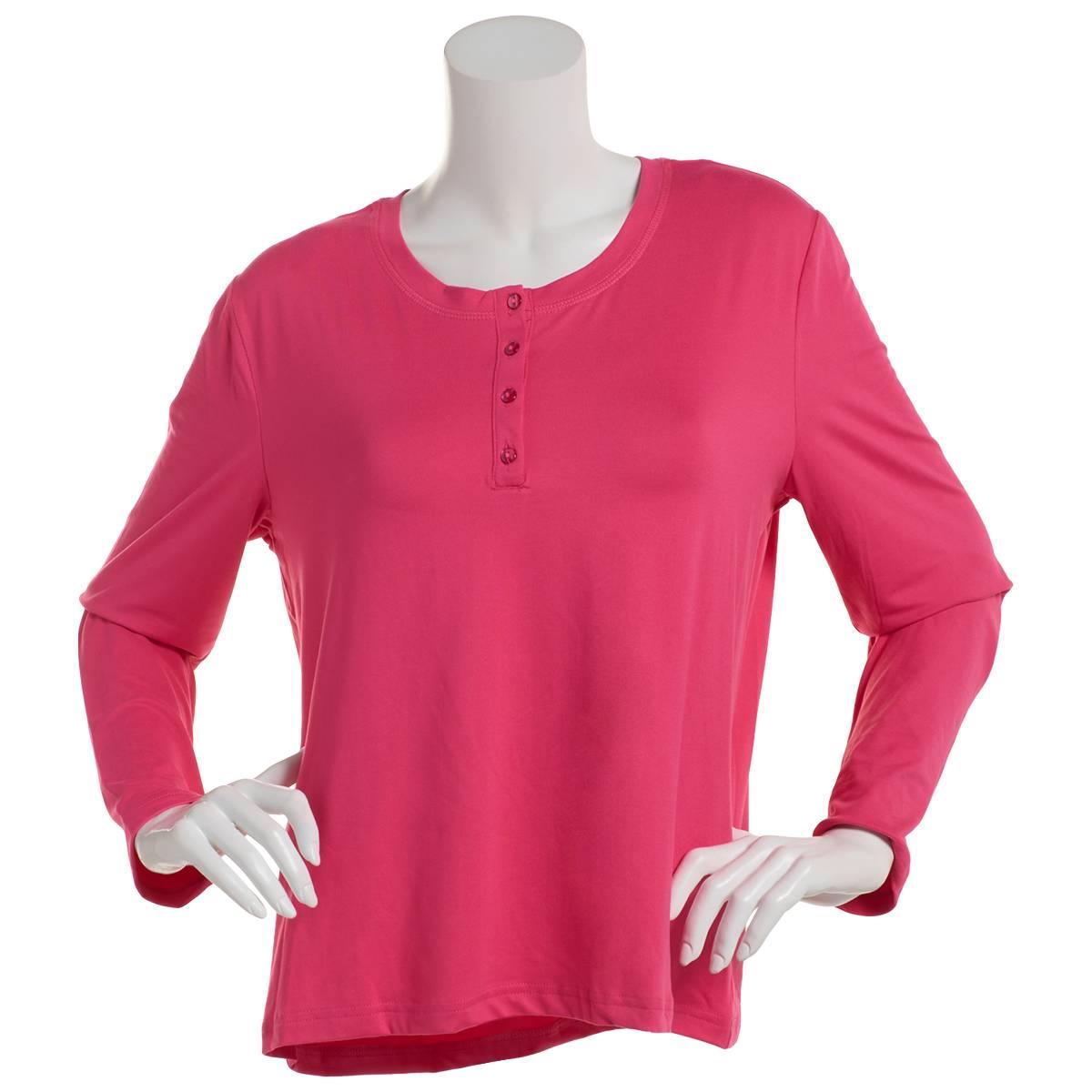 Click here for Womens Muk Luks Long Sleeve Dream Cloud Solid Henl... prices