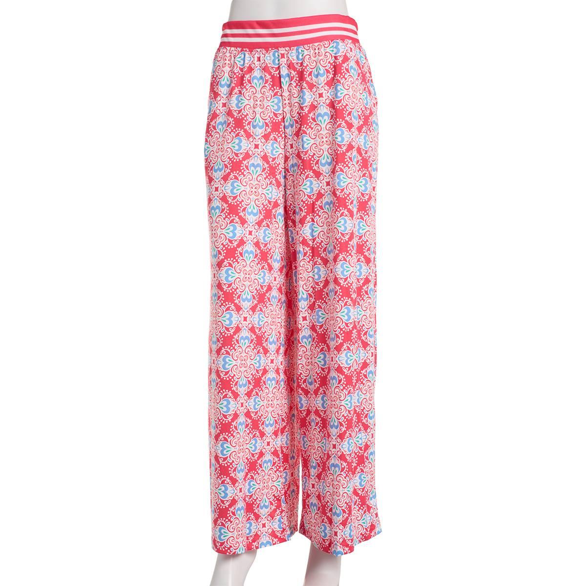 Plus Size Muk Luks Cloud Knit Harbor Tile Wide Leg Pajama Pants