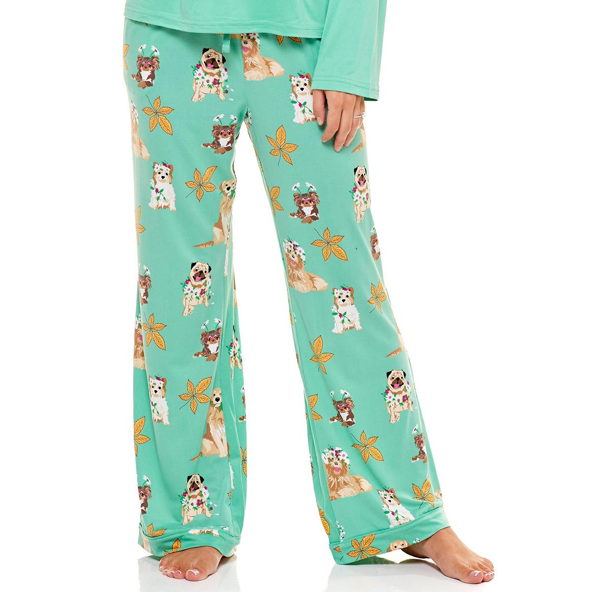 Click here for Petite Muk Luks Cloud Knit Fun Pups Pajama Pants w... prices