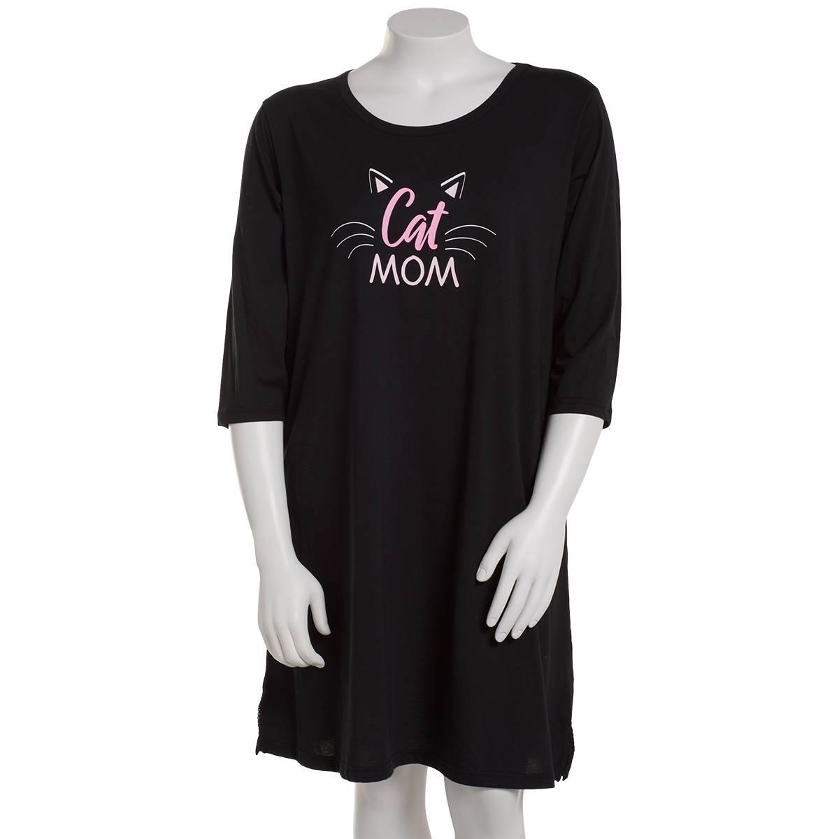 Click here for Plus Size Goodnight Kiss 3/4 Sleeve Cat Mom Screen... prices