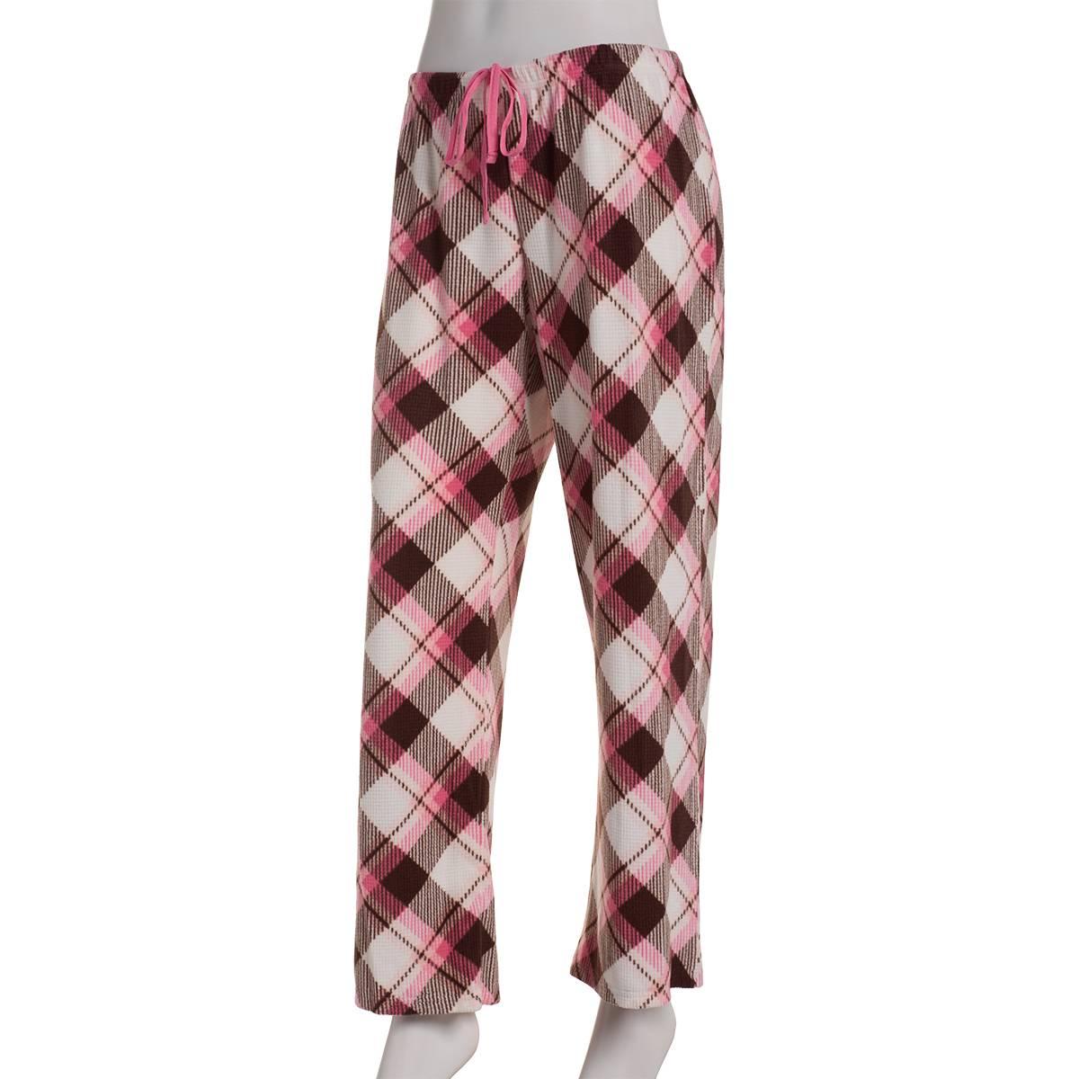 Click here for Womens Goodnight Kiss Plaid Thermal Fleece Pajama... prices