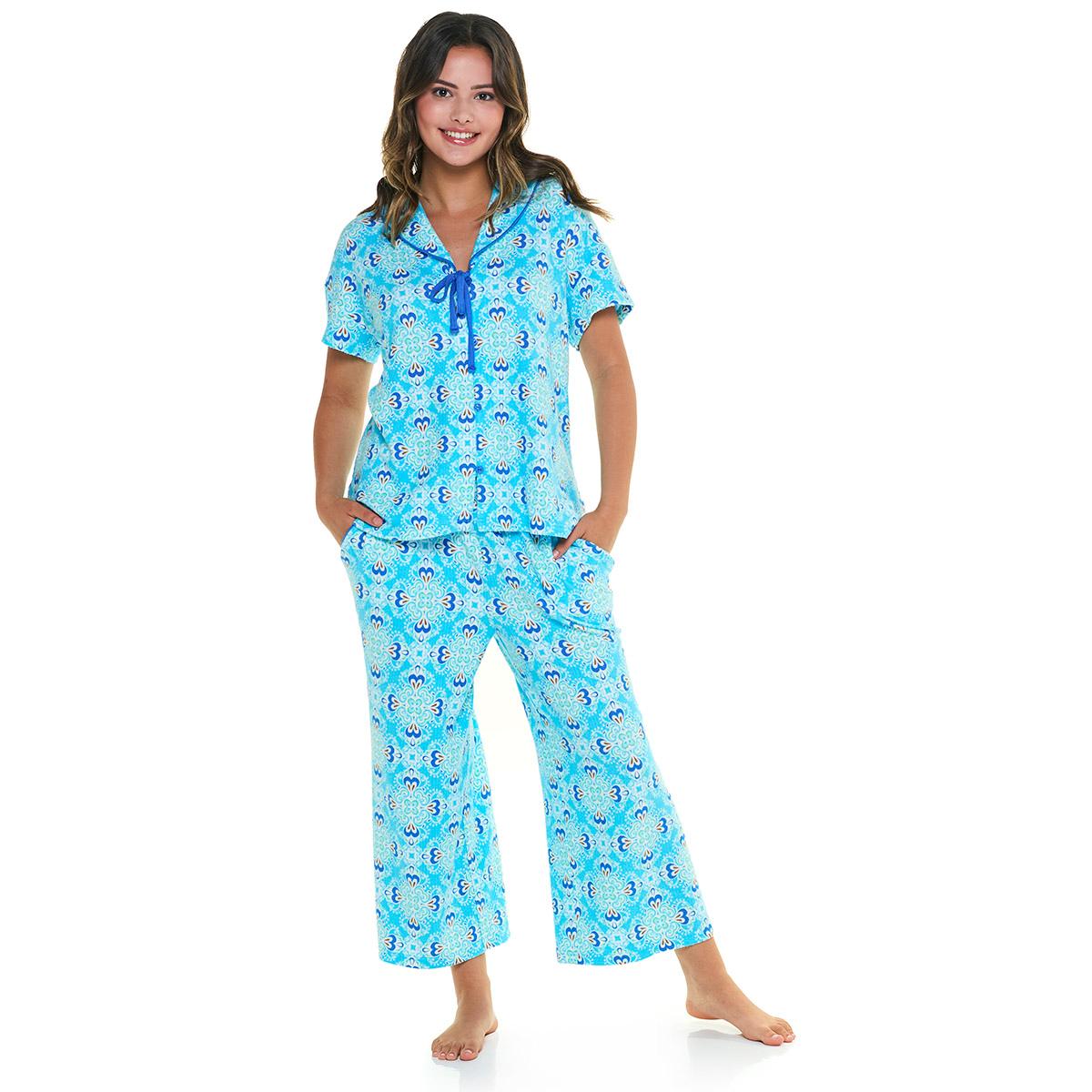 Click here for Womens MUK LUKS(R) Wave Runner Tile Tee & Capris P... prices