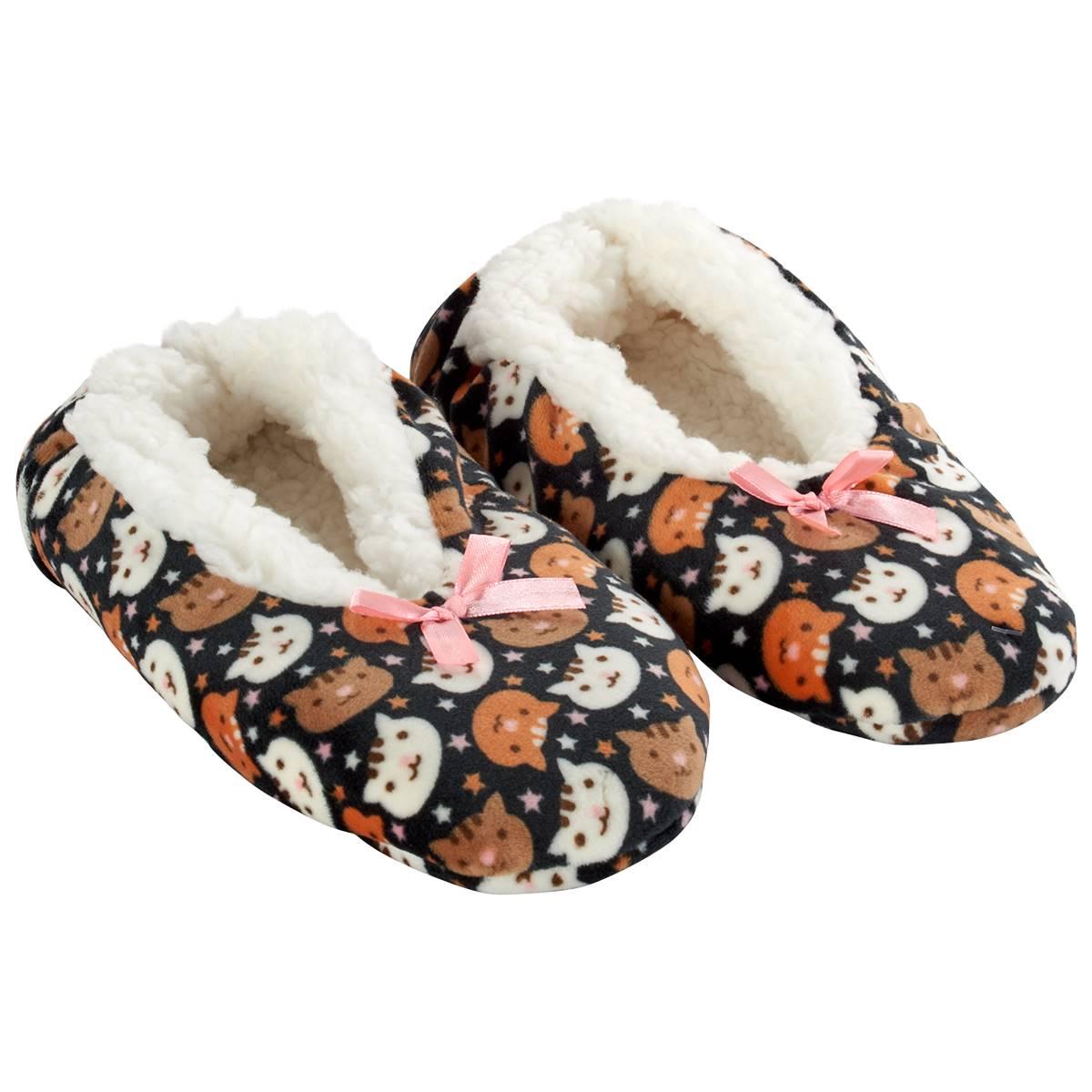 Click here for Womens Fuzzy Babba Cat Heads Slipper Socks prices