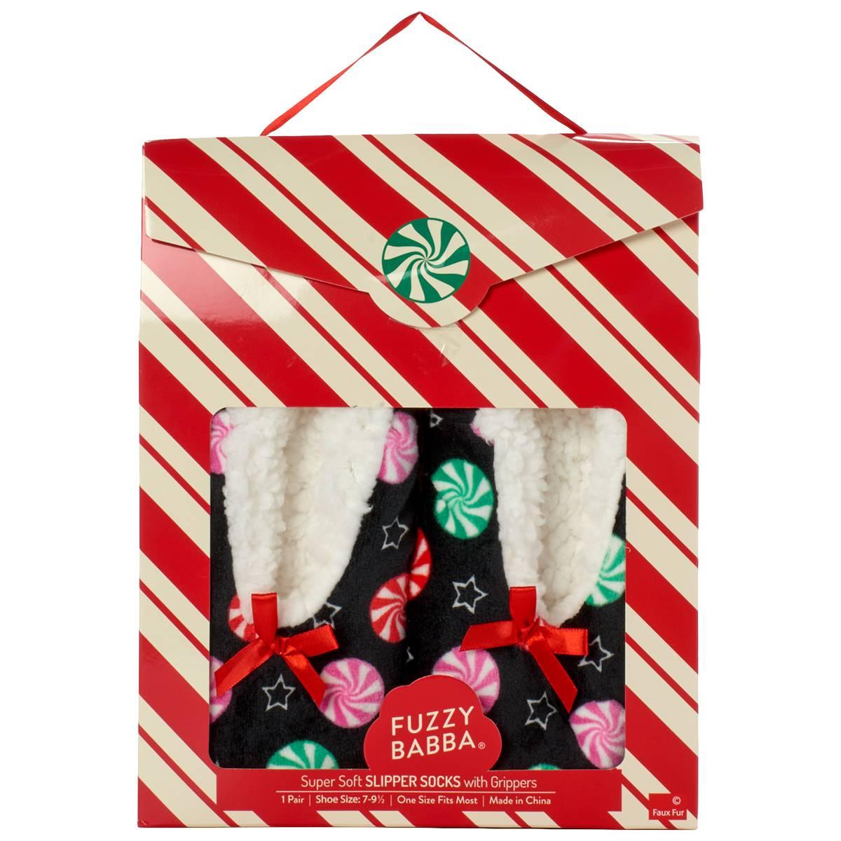 Click here for Womens Fuzzy Babba Cozy Warmer Peppermints Christm... prices