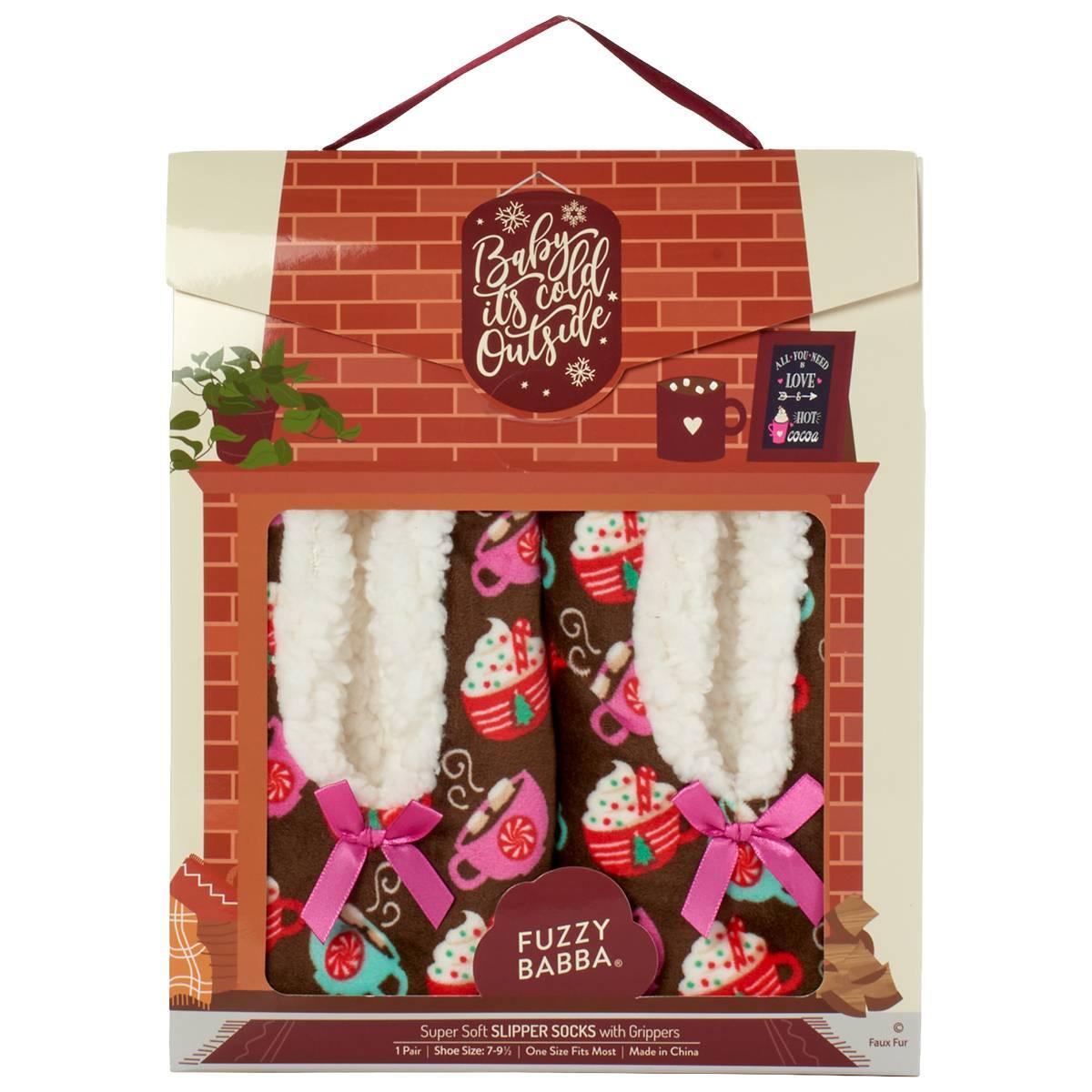 Click here for Womens Fuzzy Babba Hot Cocoa Christmas Slippers prices