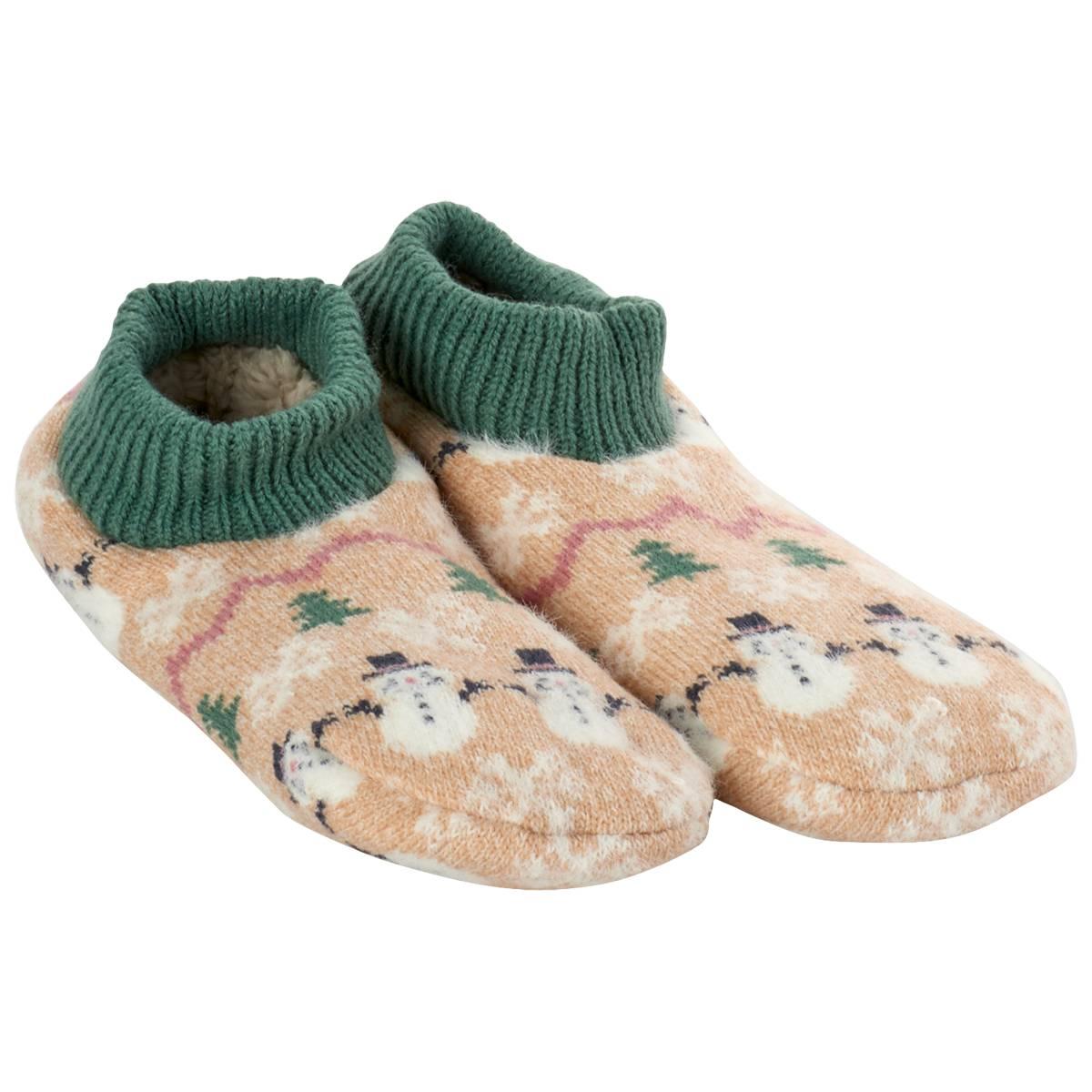 Click here for Womens Fuzzy Babba Fair Isle Snowman Slipper Socks prices