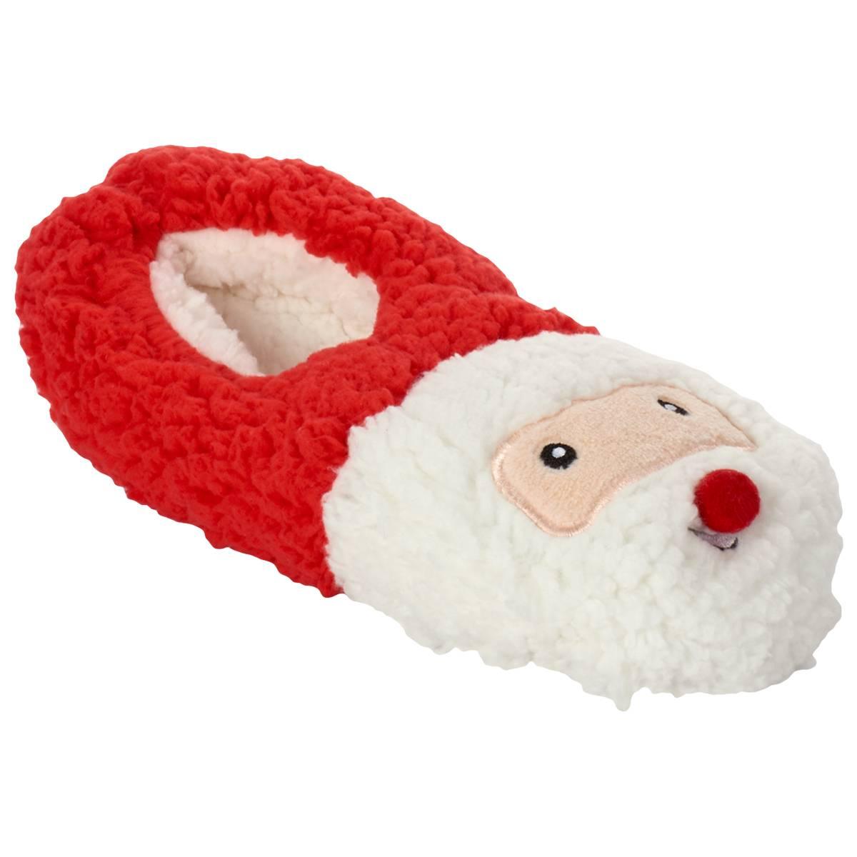 Click here for Womens Fuzzy Babba Santa Puffer Slippers Socks prices