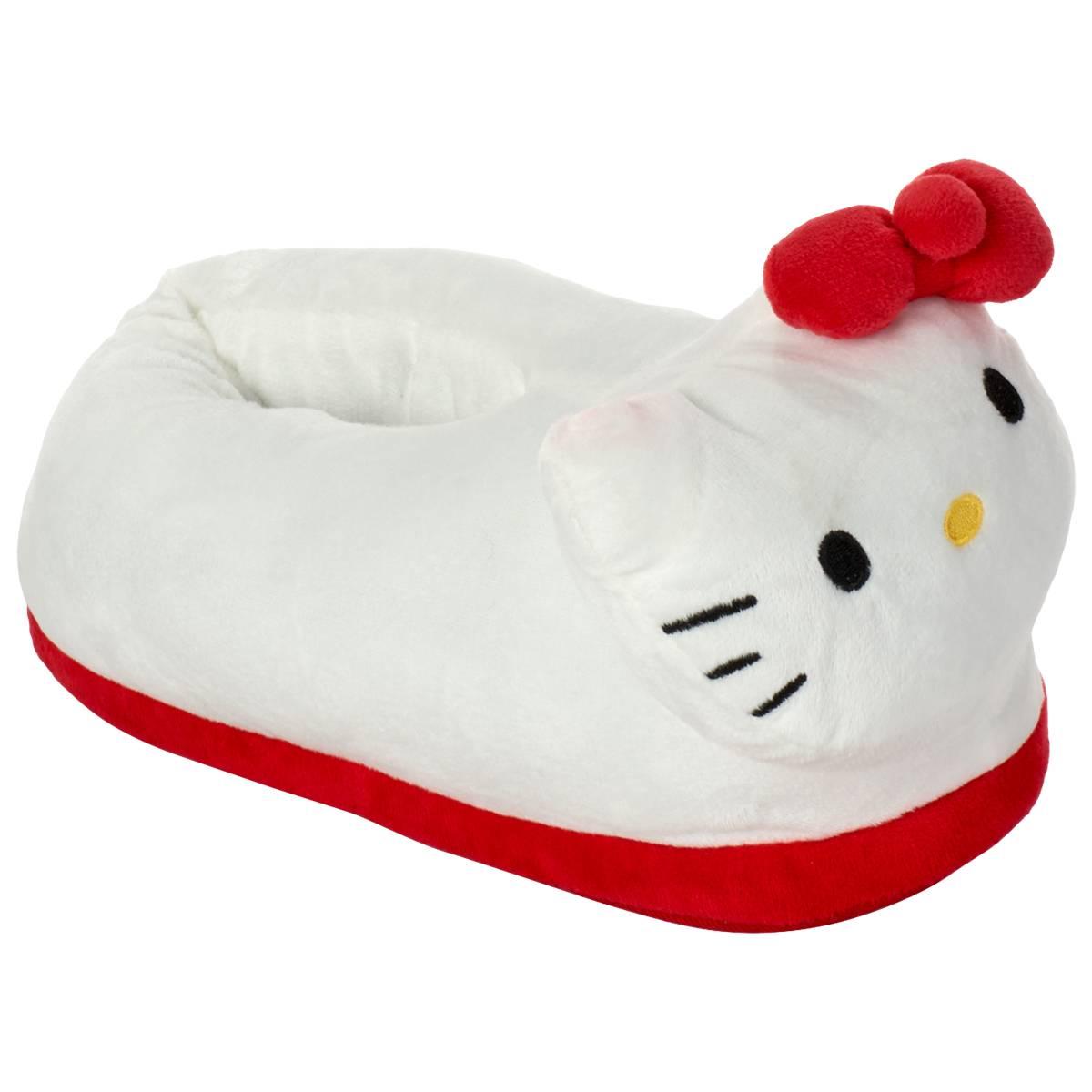 Click here for Womens Fuzzy Babba Puff Head Hello Kitty Slippers... prices
