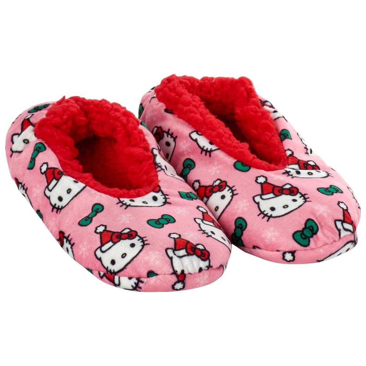 Click here for Womens Fuzzy Babba Hello Kitty Christmas Slipper S... prices