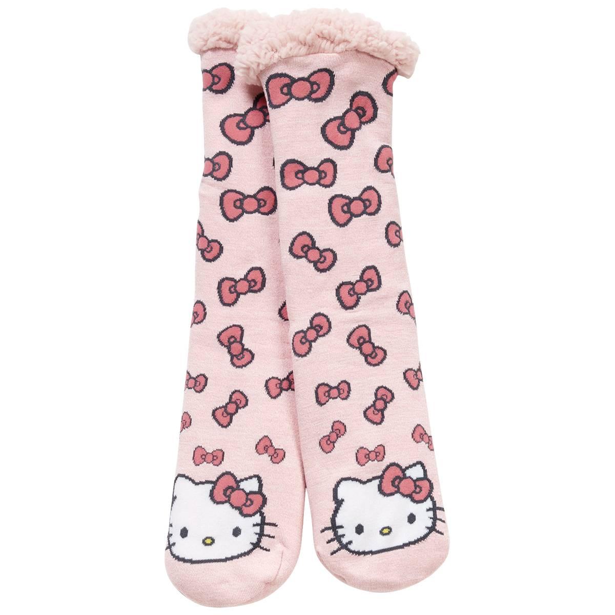 Click here for Womens Fuzzy Babba Fuzzsox Crew Bows Hello Kitty(R... prices