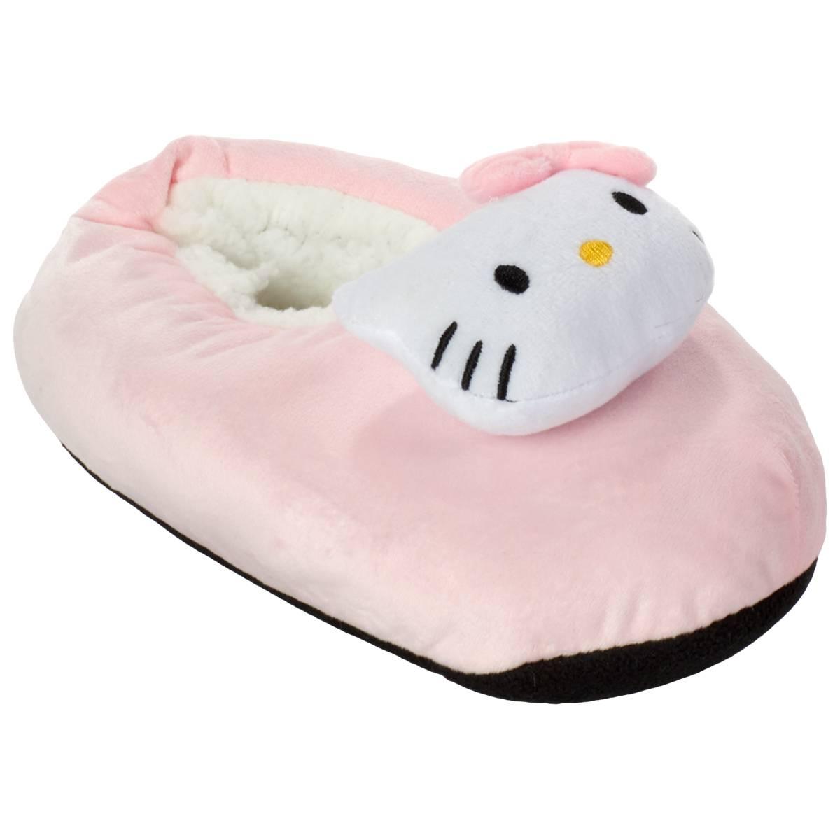 Click here for Womens Fuzzy Babba Hello Kitty Plush Slippers prices