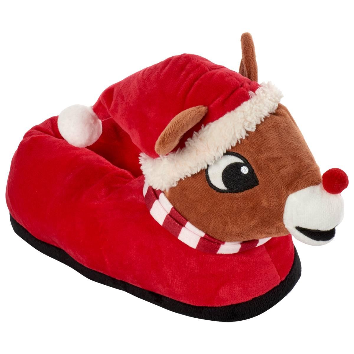 Click here for Womens Fuzzy Babba Rudolph Plush Head Slipper prices