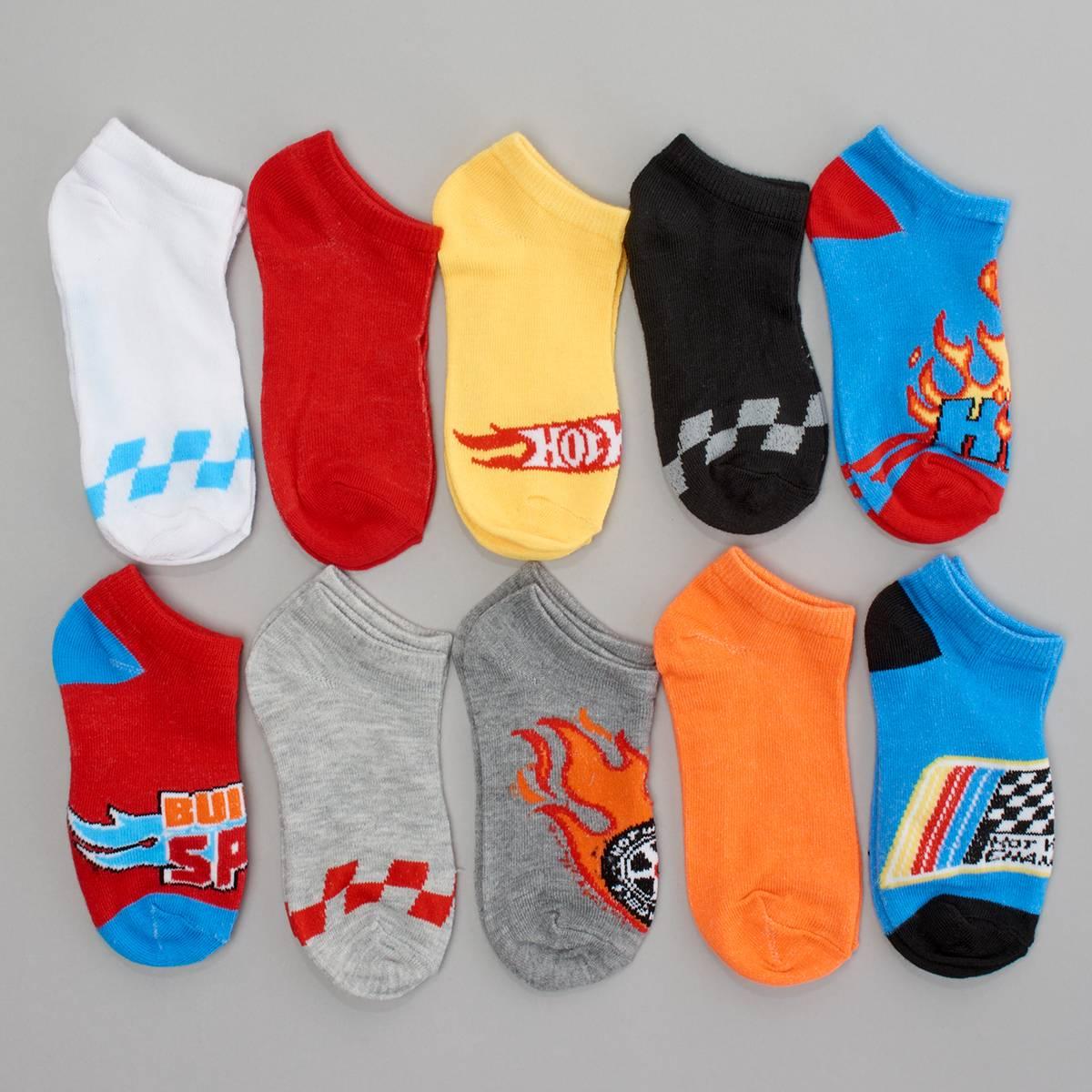 Click here for Boys Mattel(R) Hot Wheels 10pk. No Show Socks prices