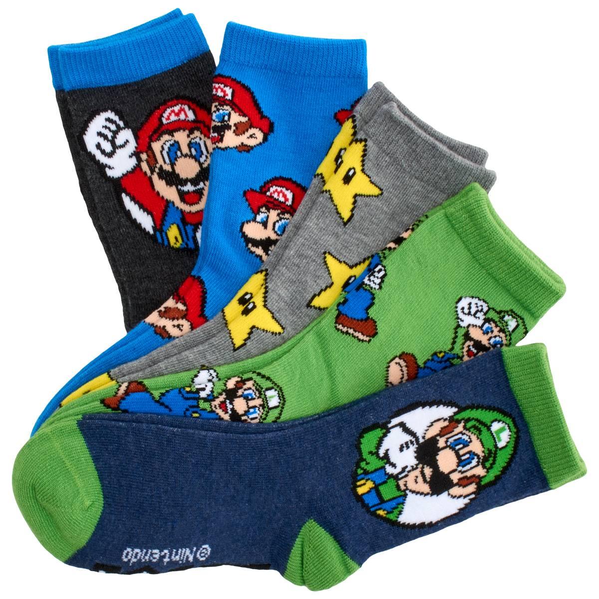 Click here for Boys Nintendo 5pr. Mario Bros. Crew Socks prices