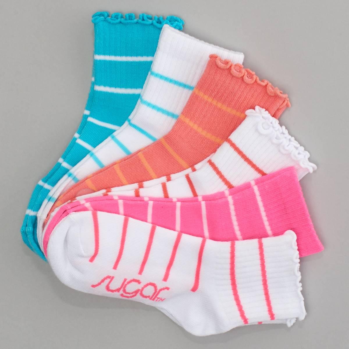 Click here for Girls Sugar(tm) 6pk. Capri Lettuce Edge Colorful S... prices