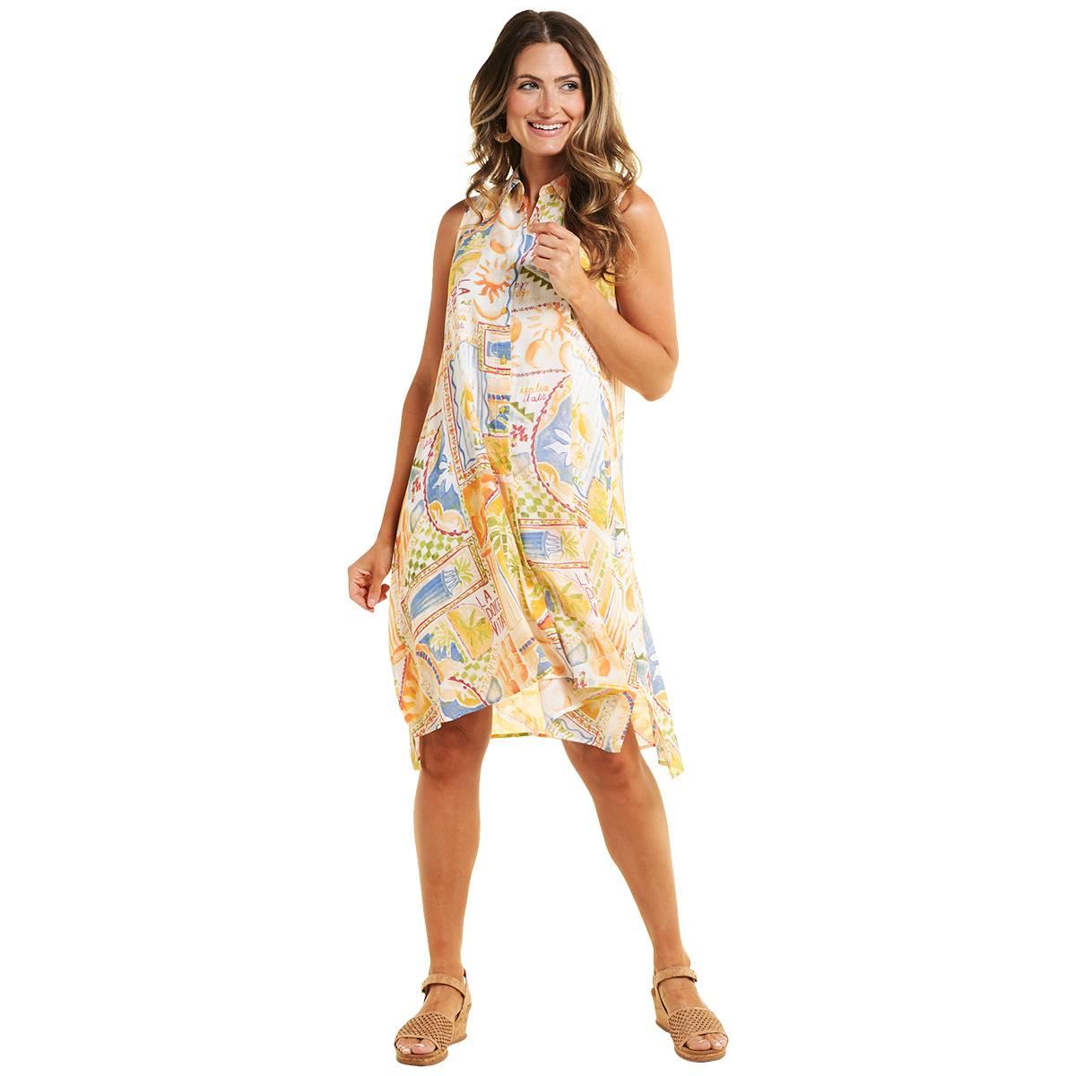 Click here for Womens Mlle Gabrielle Sleeveless Patchwork Gauze S... prices