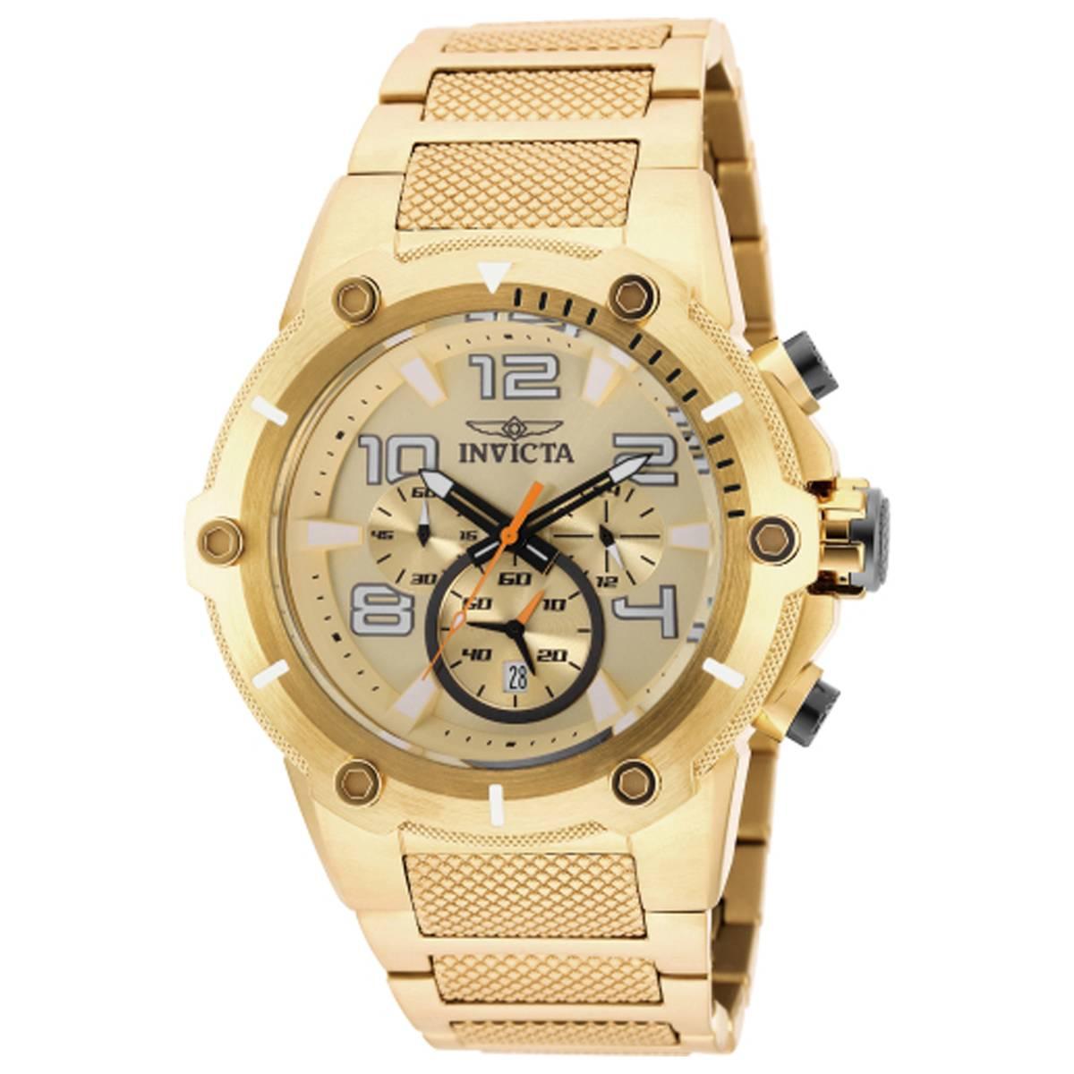 Click here for Mens Invicta Speedway Gold Dial Quartz Watch - 195... prices
