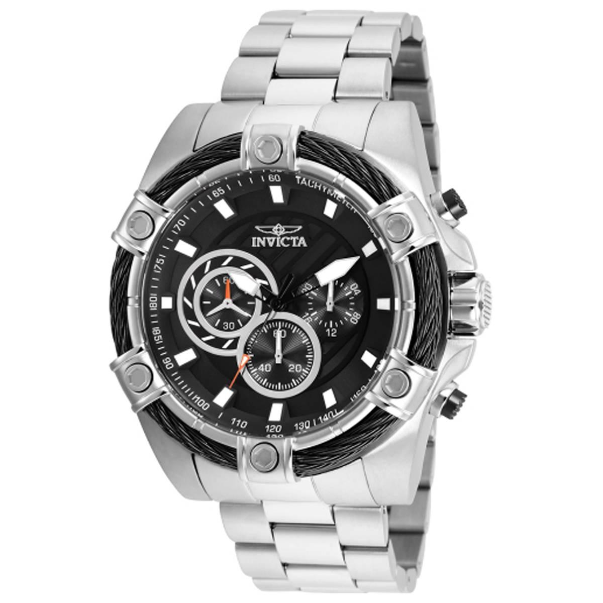 Click here for Mens Invicta Bolt Black Dial Quartz Stainless Stee... prices
