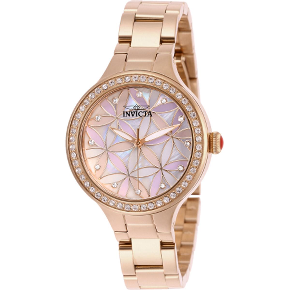Click here for Womens Invicta Wildflower Rose Gold Quartz Watch -... prices